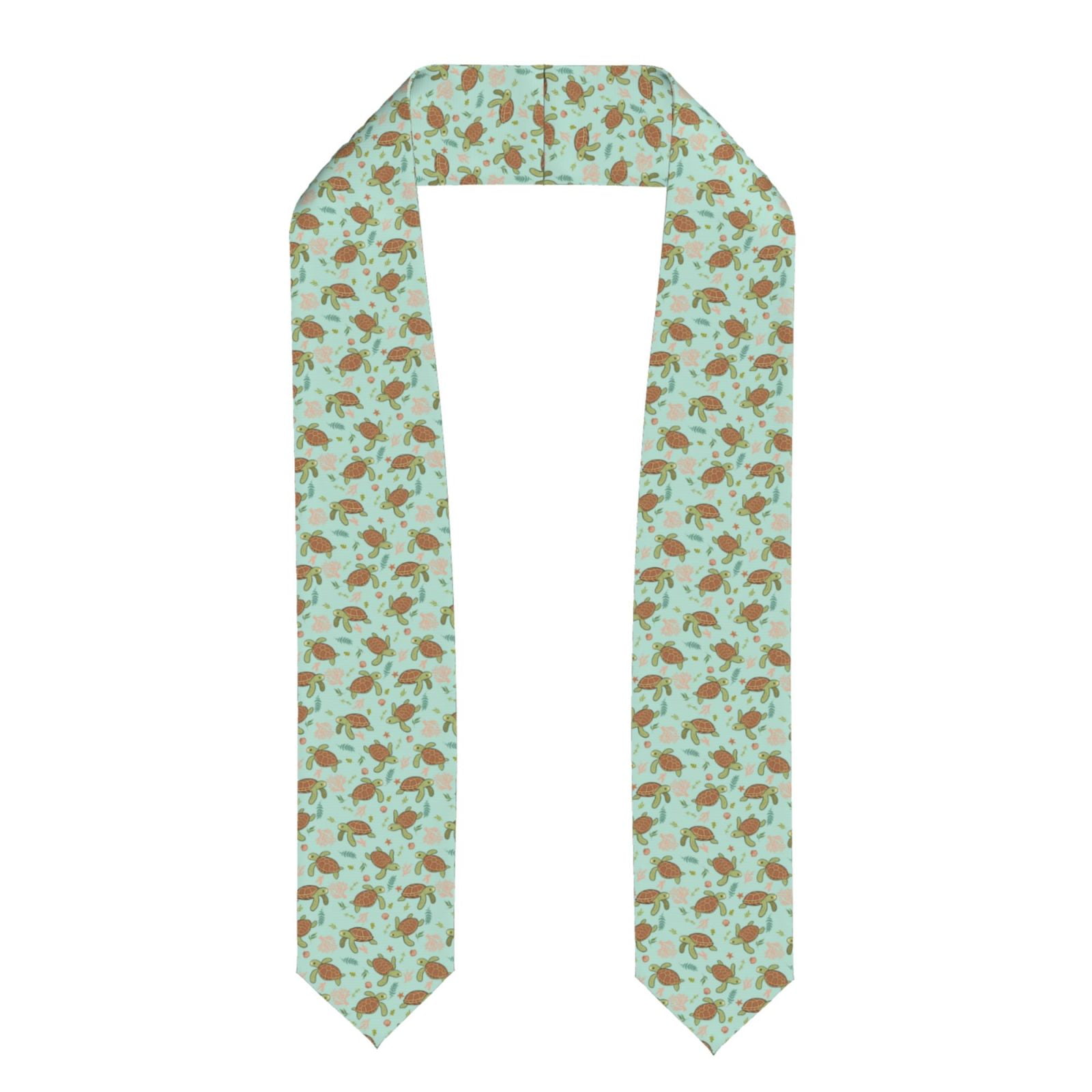 Daiia Cute Sea Turtles Pattern Graduation Shawl Stole – Satin ...