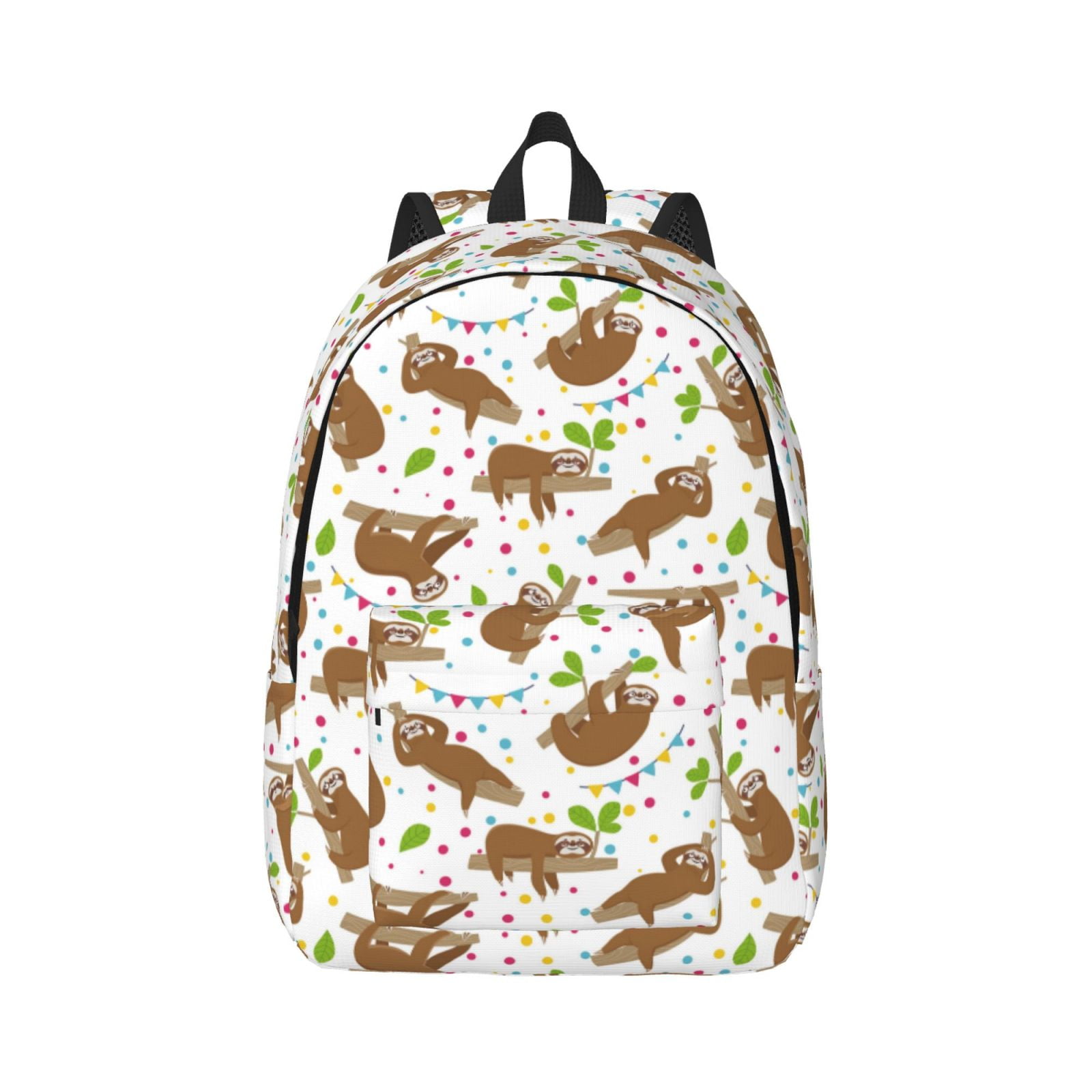 Daiia Cute Sloth Vintage Canvas Backpack for Men and Women ,Hiking ...