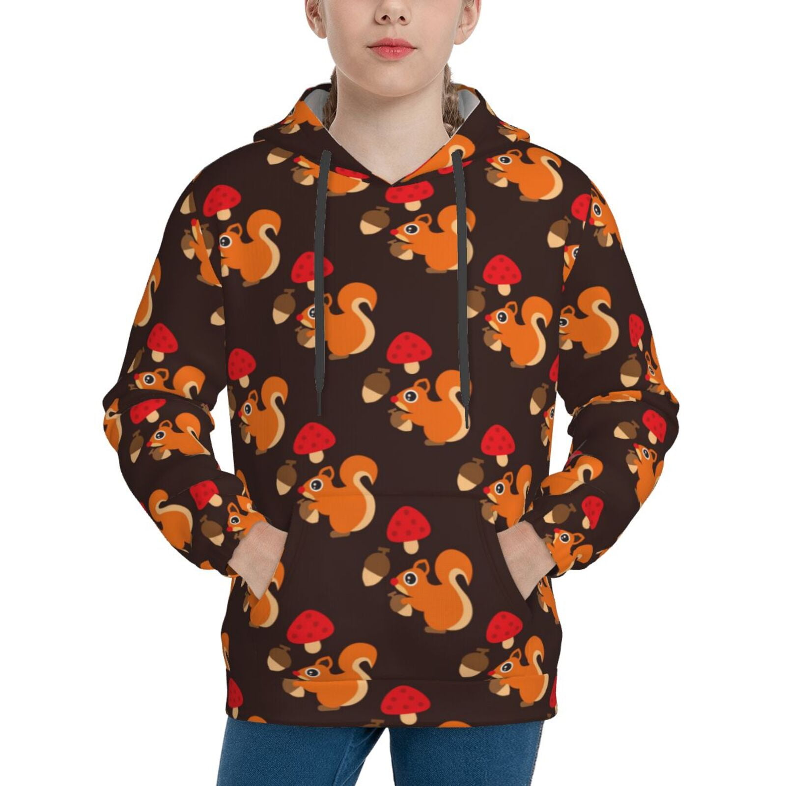 Daiia Cute Squirrel for Boys Fashion Hoodies & Sweatshirts with ...