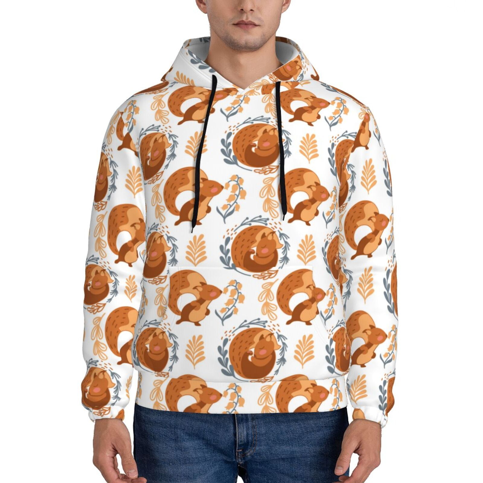 Daiia Cute Squirrel for Men's Fashion Hoodies & Sweatshirts with ...