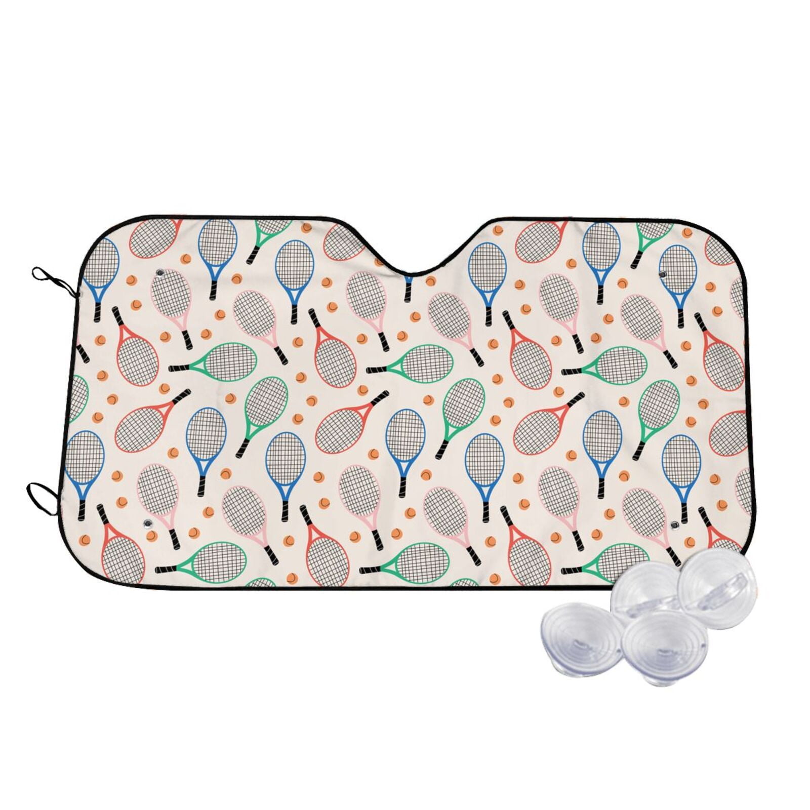 Daiia Cute Tennis Racket Windshield Sun Shade for Car SUV Truck (Medium ...