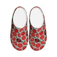 Daiia Cute Tomato Print Women’s Fuzzy Slippers Memory Foam Lightweight ...