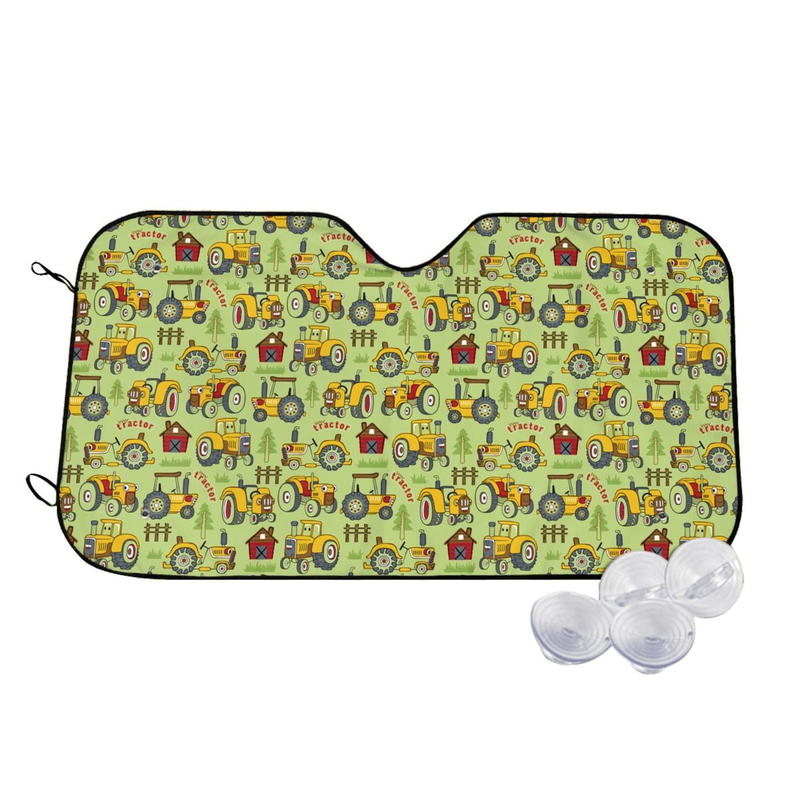 Daiia Cute Tractor Windshield Sun Shade for Car SUV Truck (Small ), Car ...