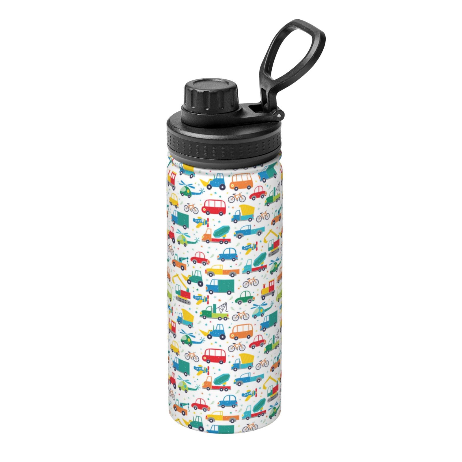 Daiia Cute Transport Printed 18 OZ Sports Insulated Kettle Drinking Cup ...