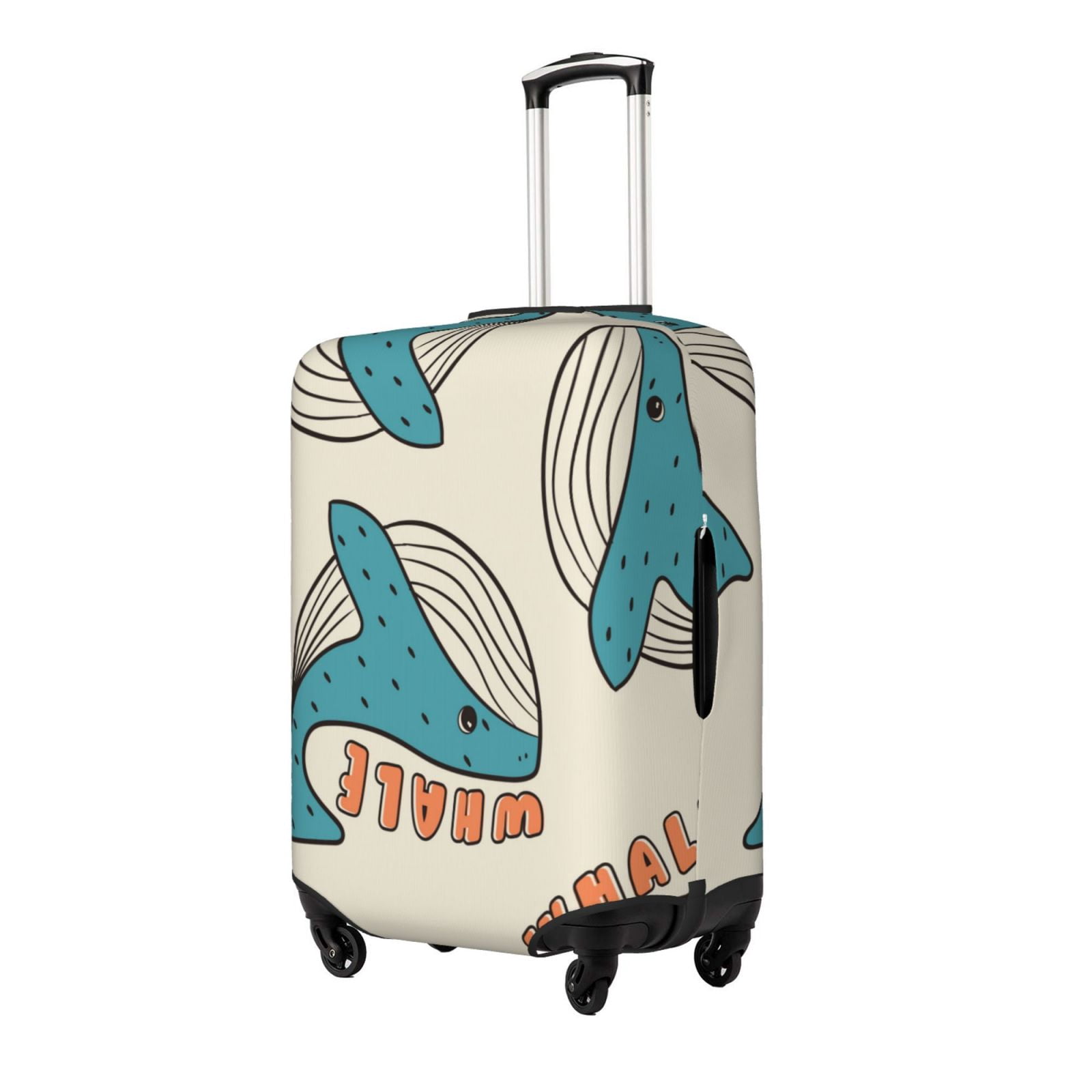 Daiia Cute colorful whale Luggage Cover, Thickened Washable Travel ...