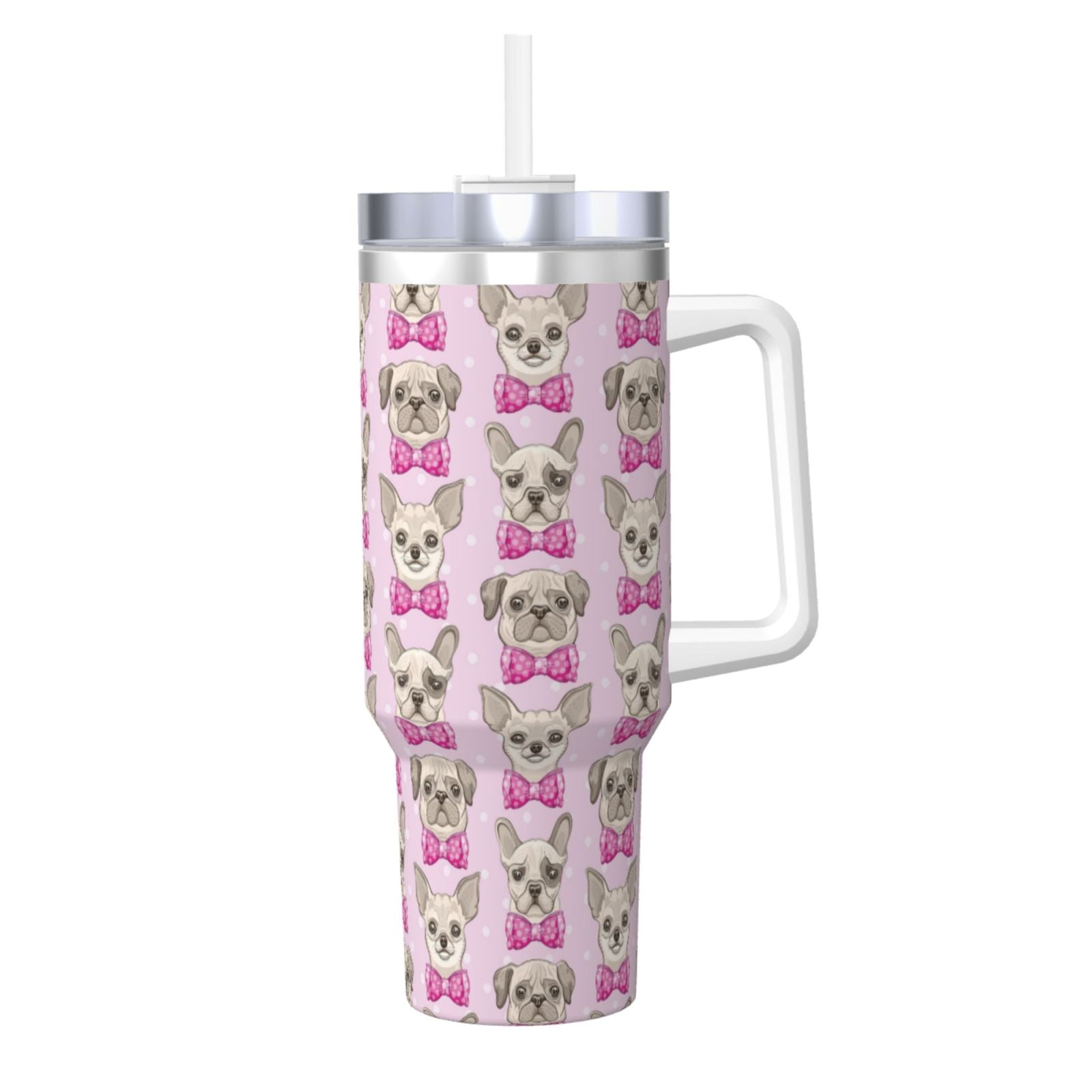 Daiia Cute puppy Printed 40 oz Tumbler with Handle,Ice Bully Insulated ...