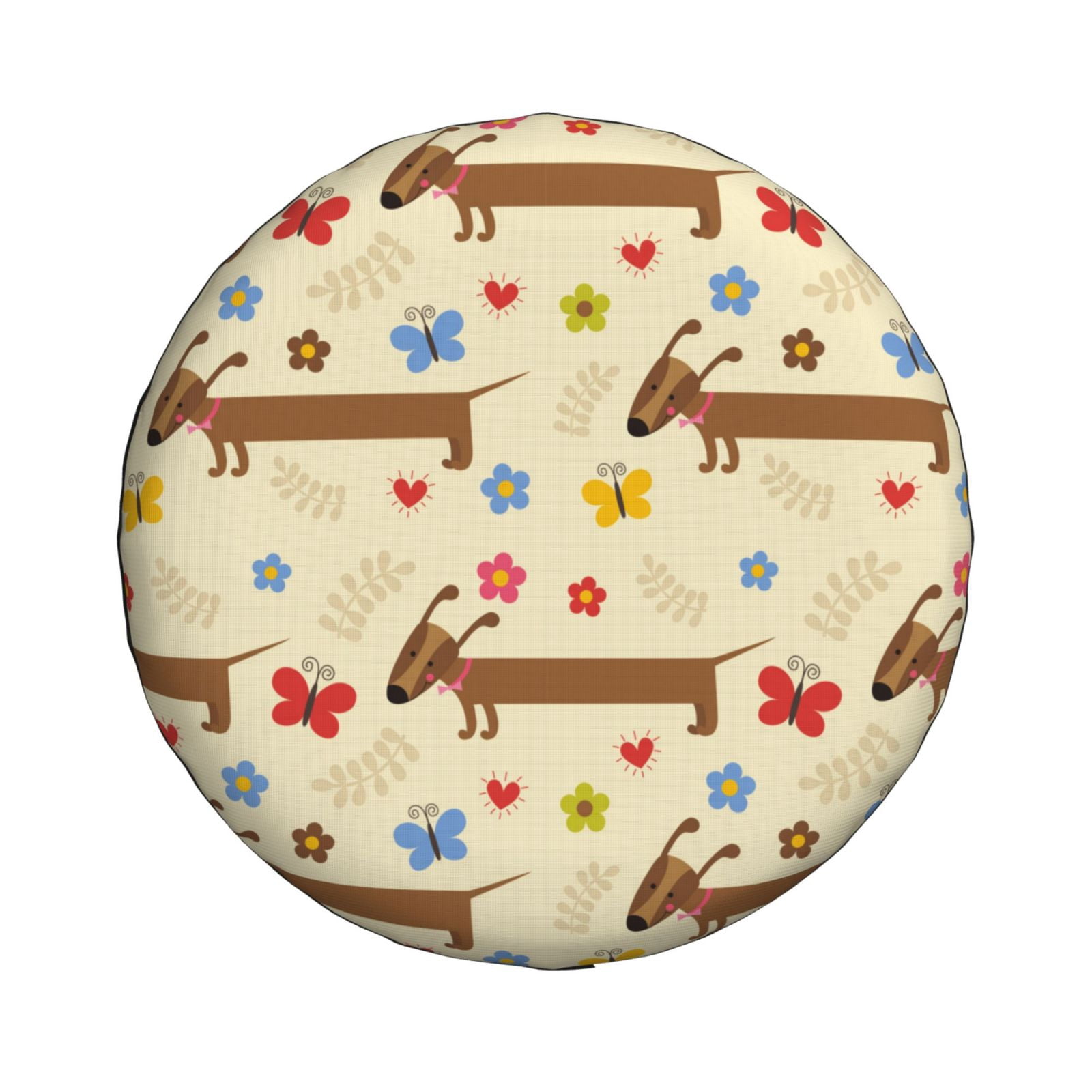 Daiia Dachshund Dog And Flower Tire Covers , Travel Trailer Camper ...
