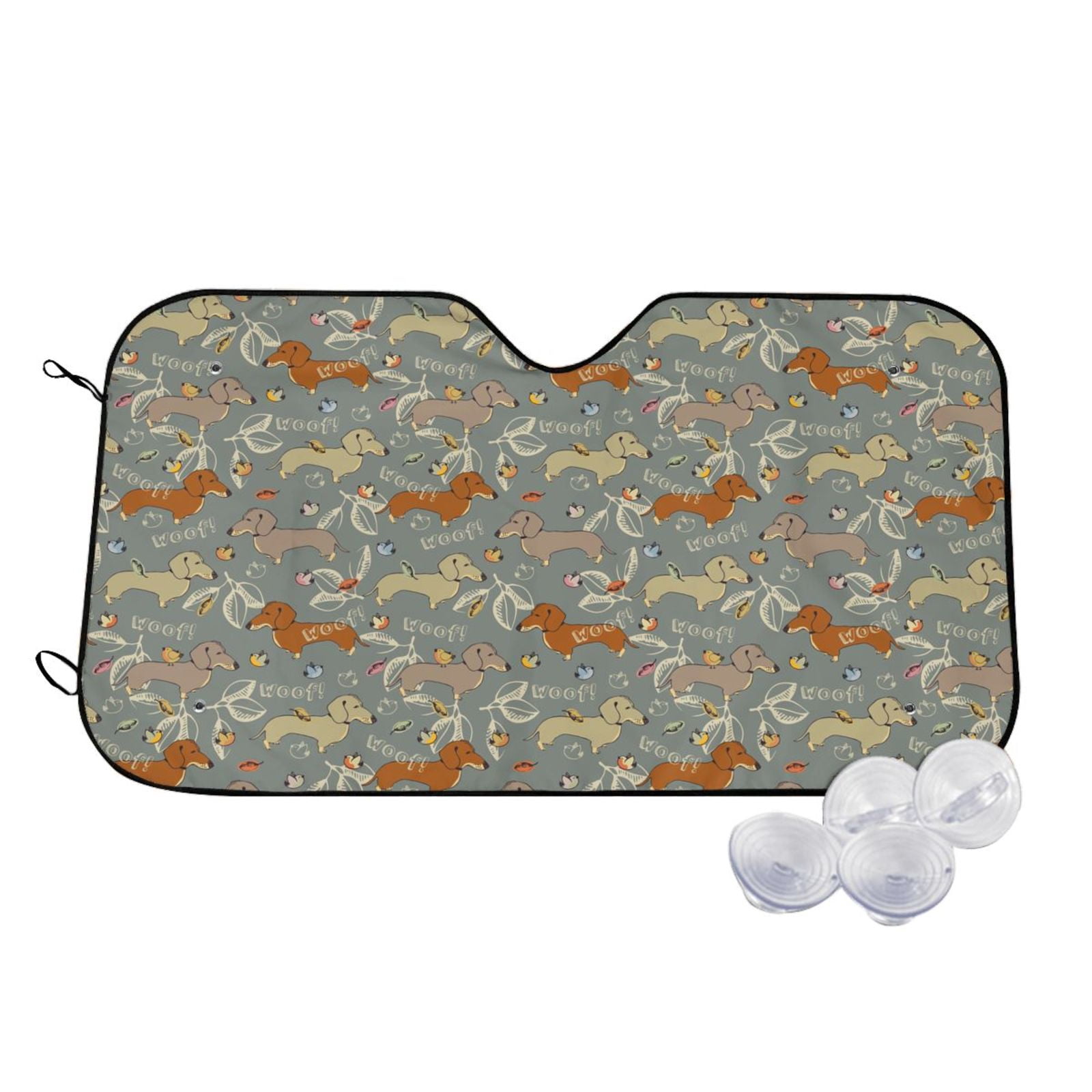Daiia Dachshund Dog Bird Windshield Sun Shade for Car SUV Truck ...