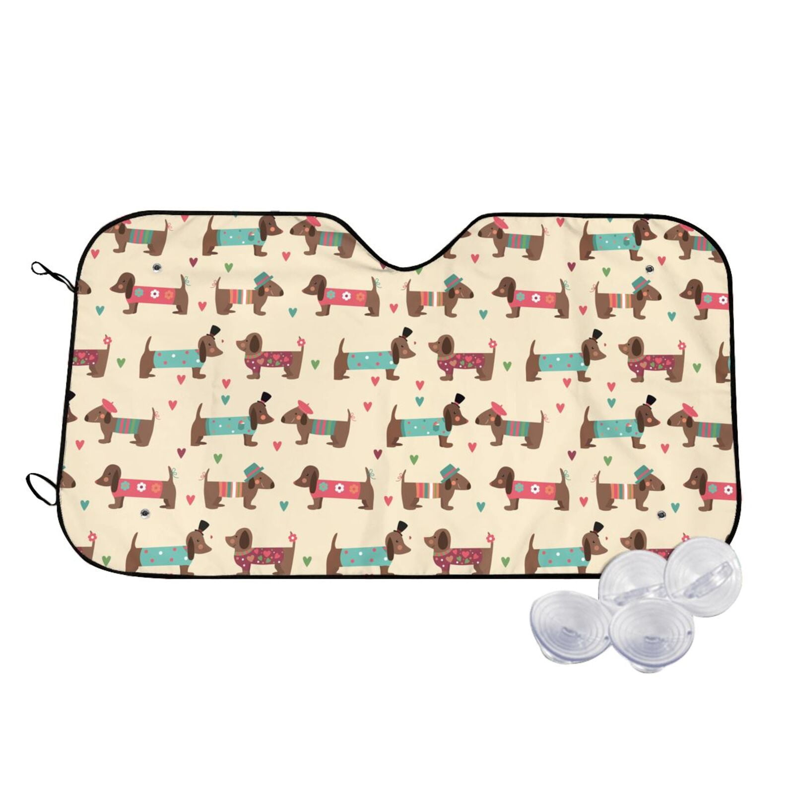 Daiia Dachshund Dog Puppy Windshield Sun Shade for Car SUV Truck ...