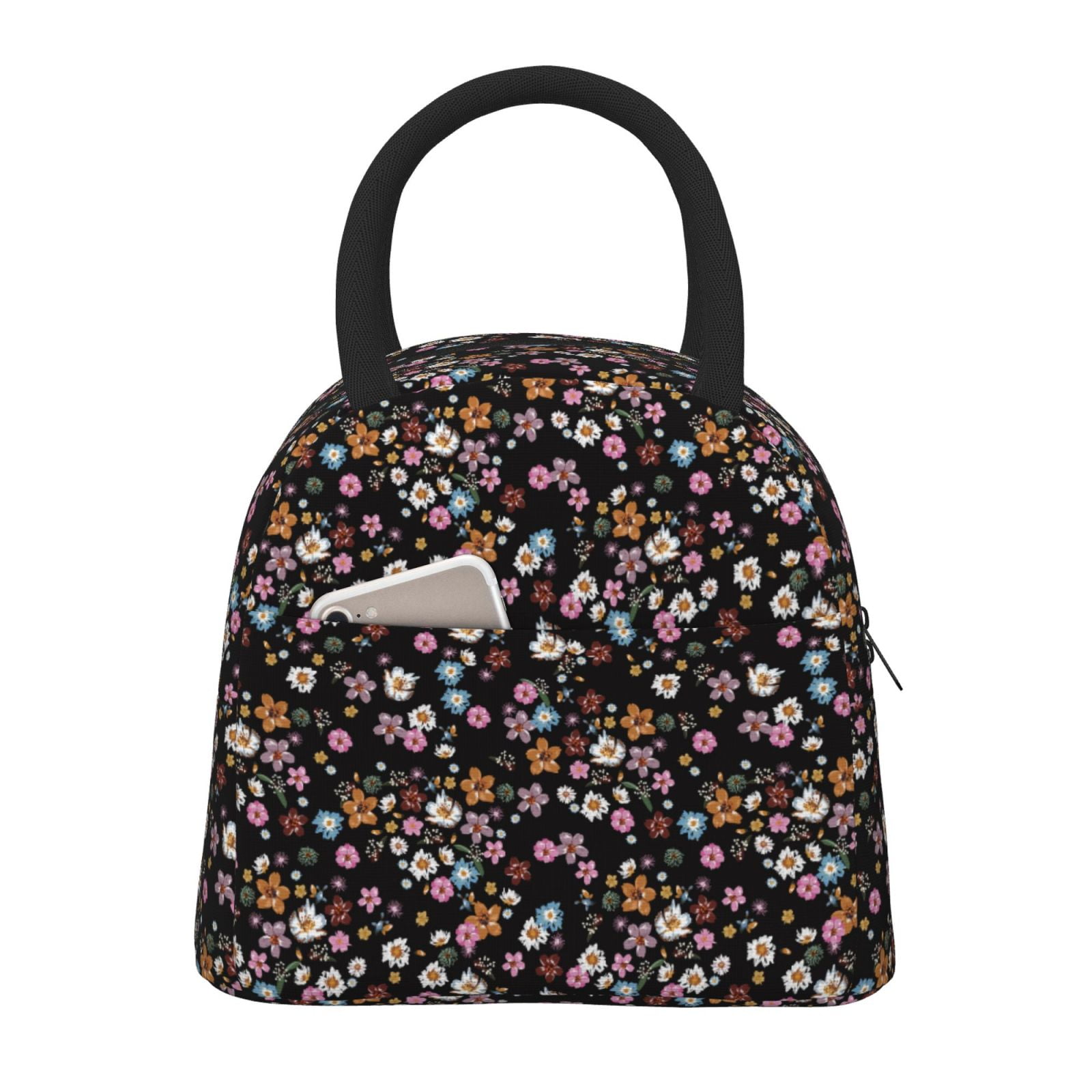 Daiia Daisies Flowers Pattern Lunch Bag , Insulated Lunch Box, Small ...