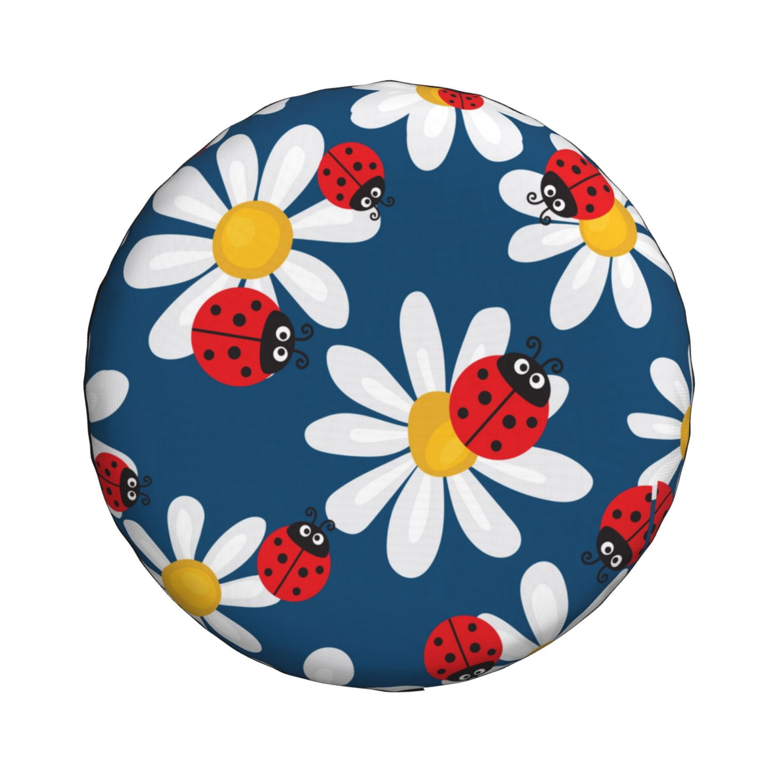 Daiia Daisies With Ladybugs Tire Covers , Travel Trailer Camper Truck ...
