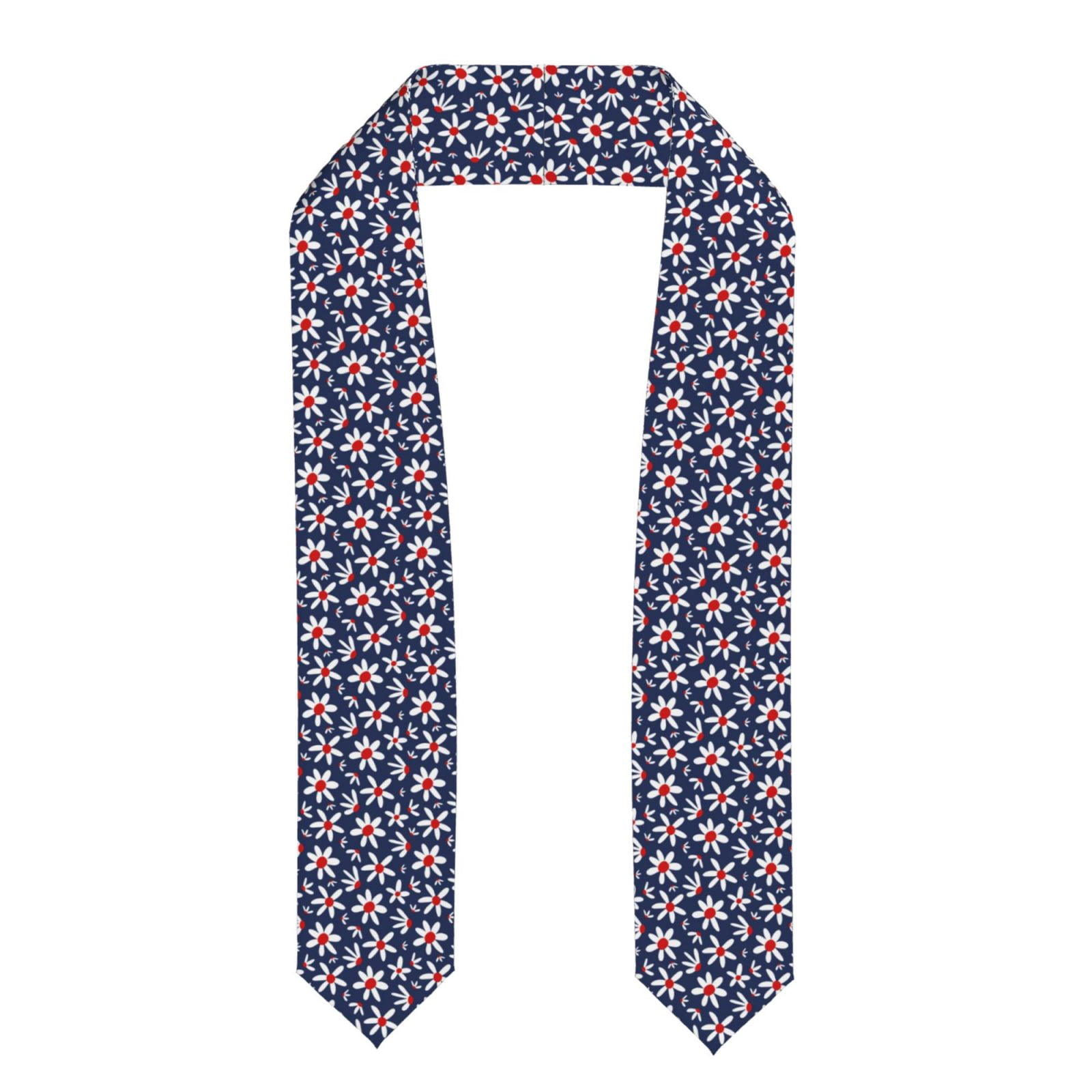 Daiia Daisy Flowers Pattern Graduation Shawl Stole – Satin Graduation ...