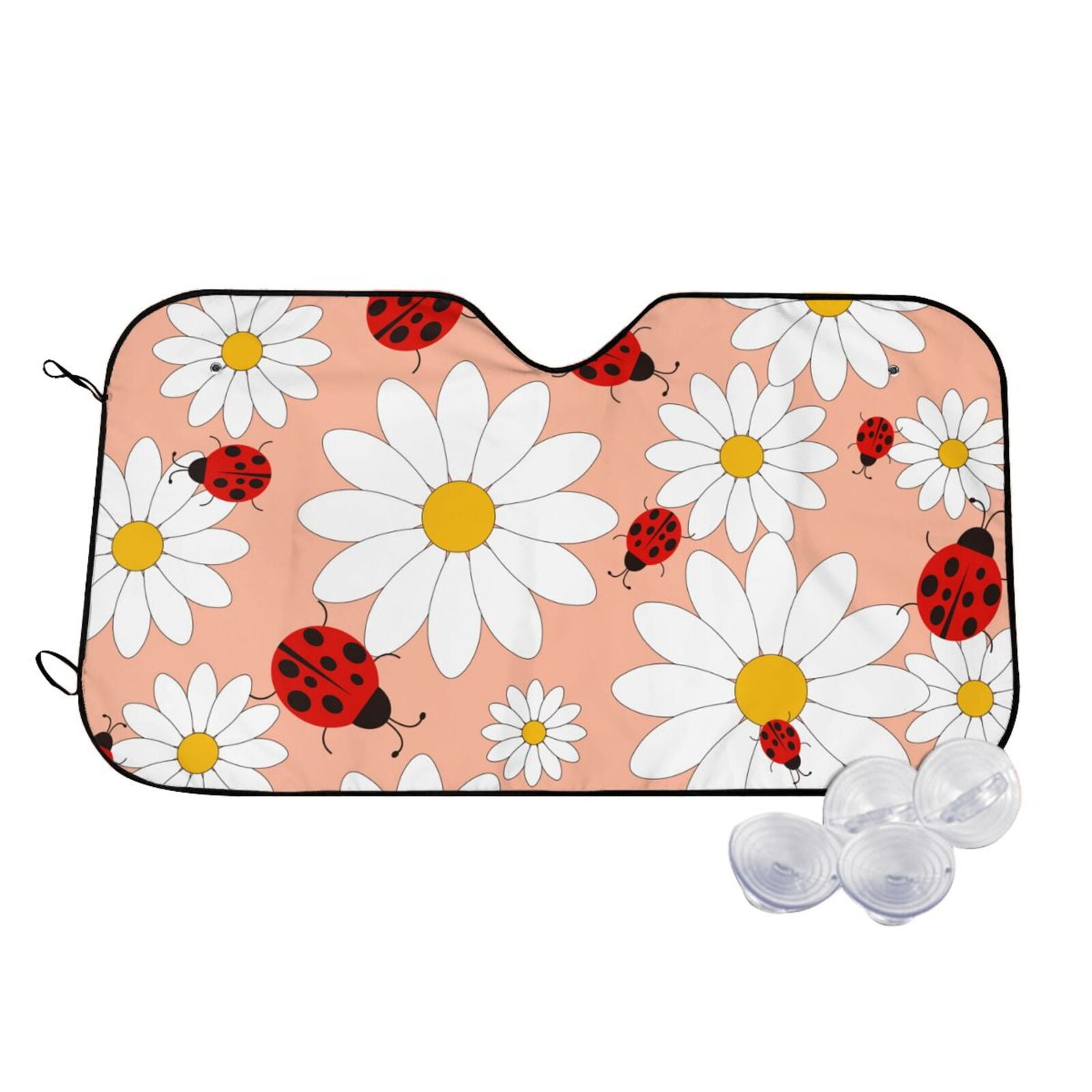 Daiia Daisy and Ladybug Windshield Sun Shade for Car SUV Truck (Small ...