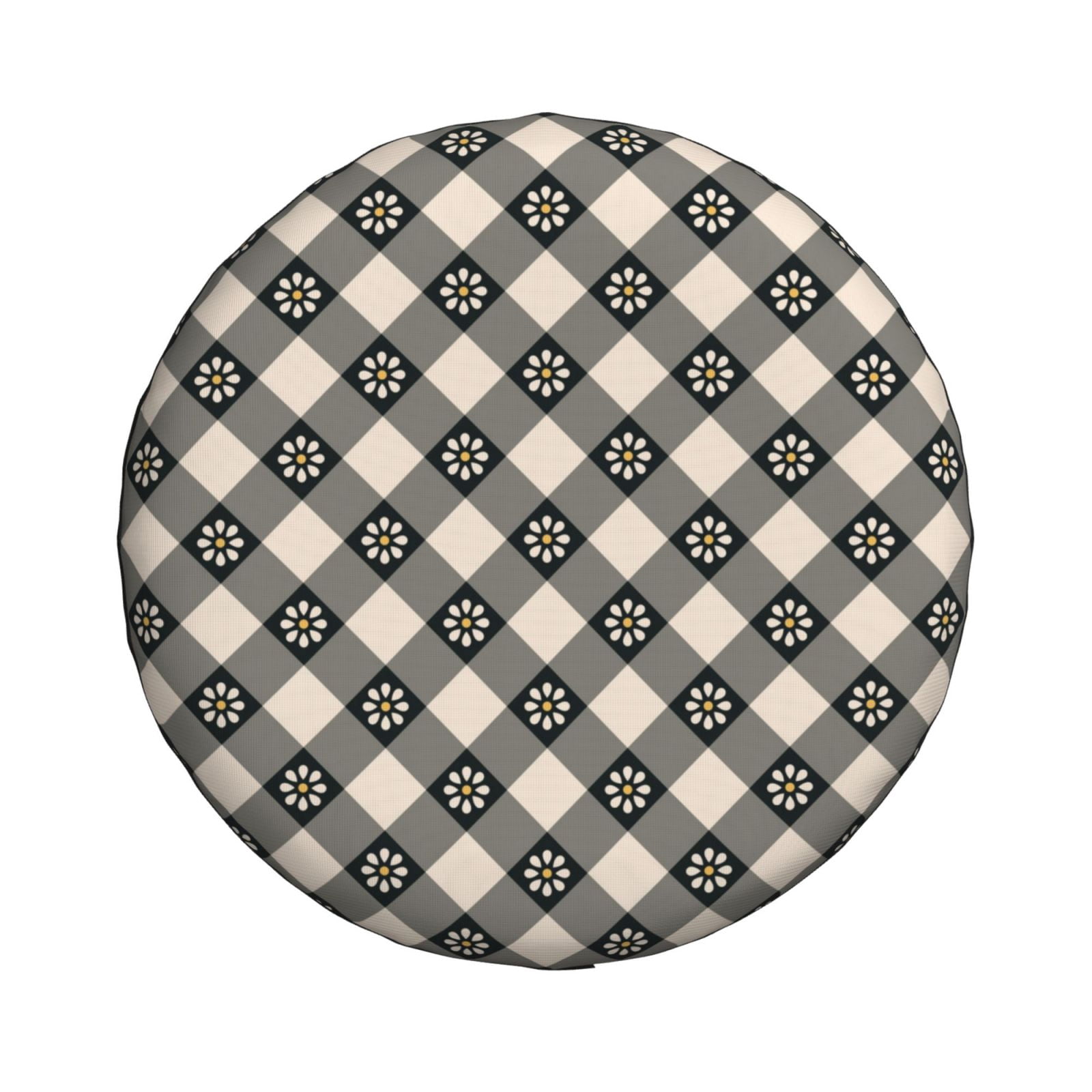 Daiia Daisy Plaid Black Tire Covers , Travel Trailer Camper Truck SUV ...