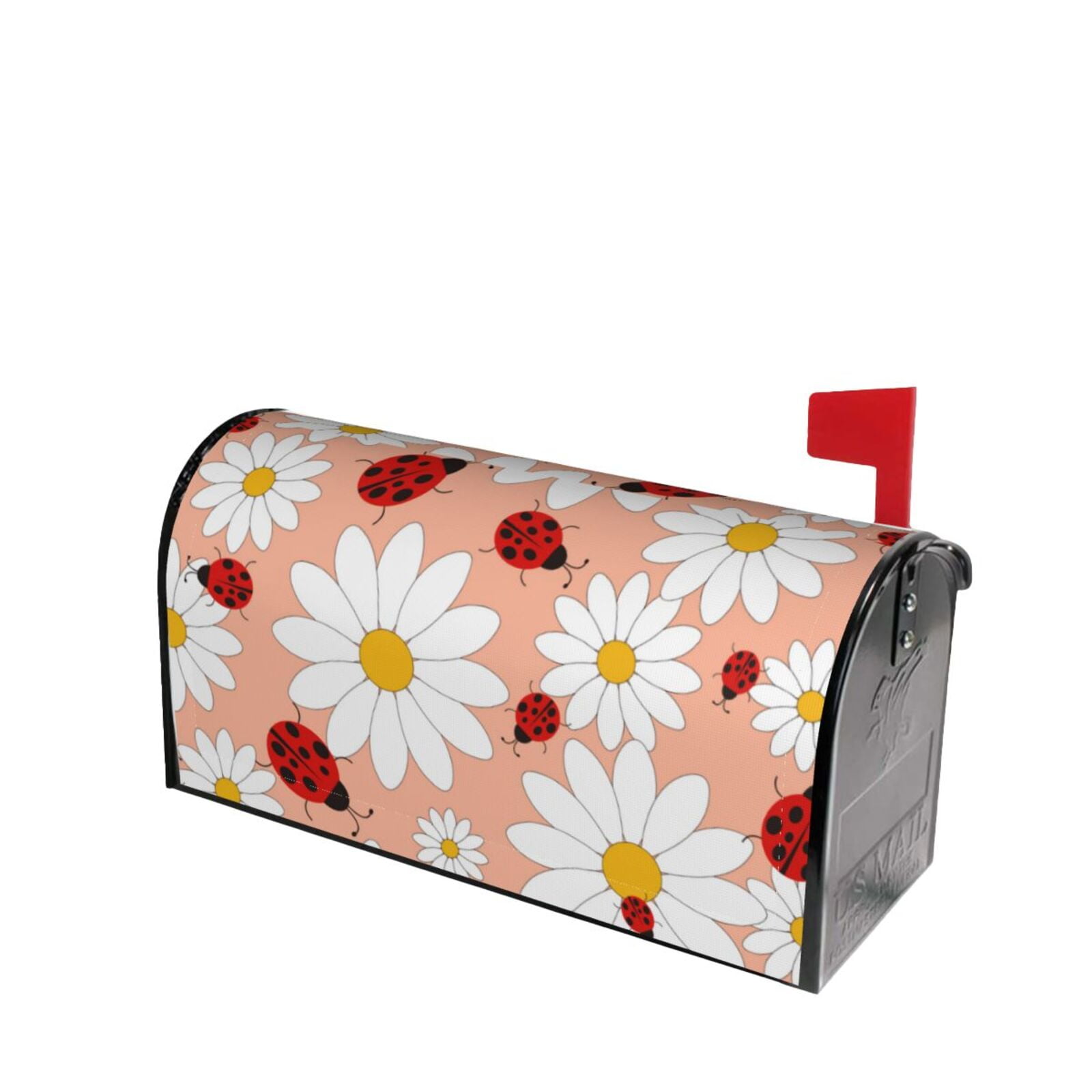 Daiia Daisy and Ladybug Mailbox Cover , Magnetic Welcome Mailbox Wraps ...