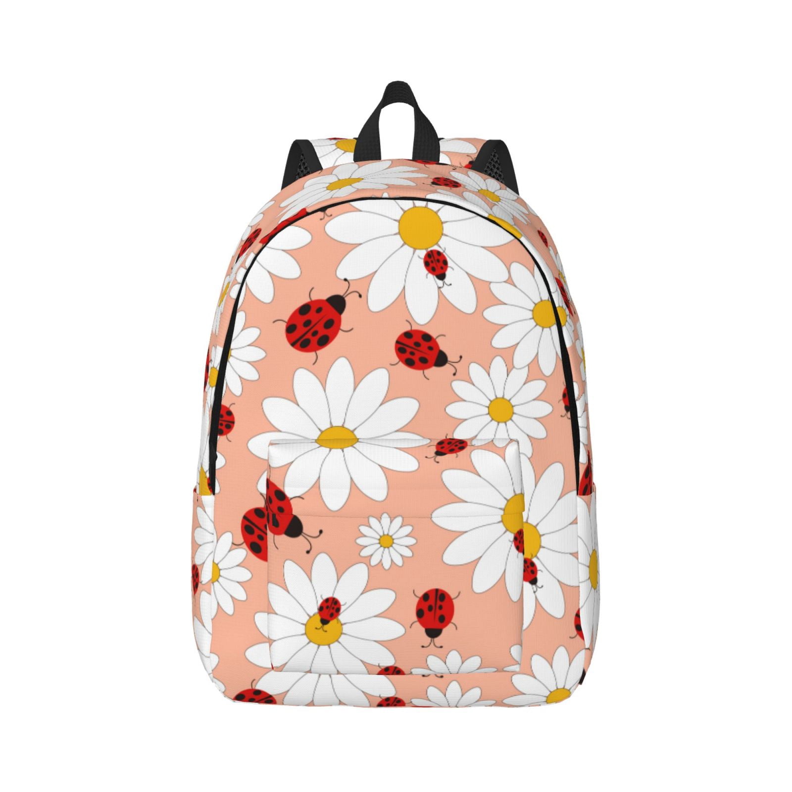 Daiia Daisy and Ladybug Vintage Canvas Backpack for Men and Women ...