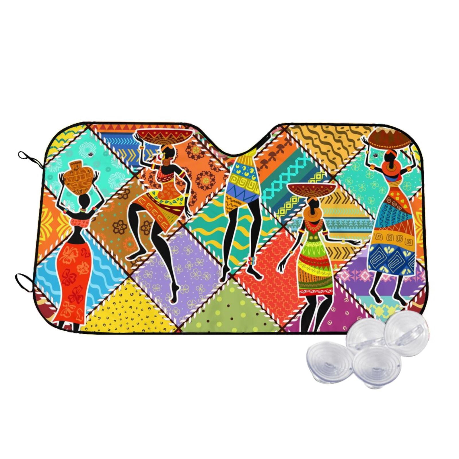 Daiia Dancing African Womans Windshield Sun Shade for Car SUV Truck ...