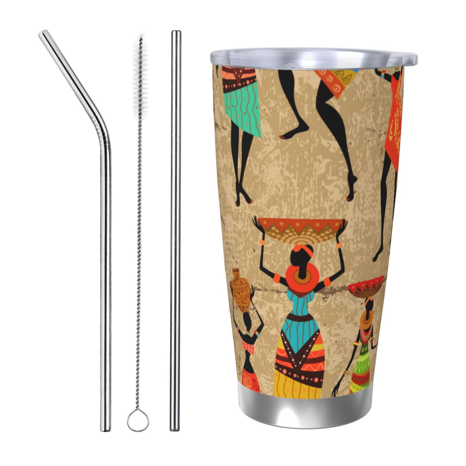 Daiia Dancing African Women Printed 20oz Insulated Coffee Cup with ...