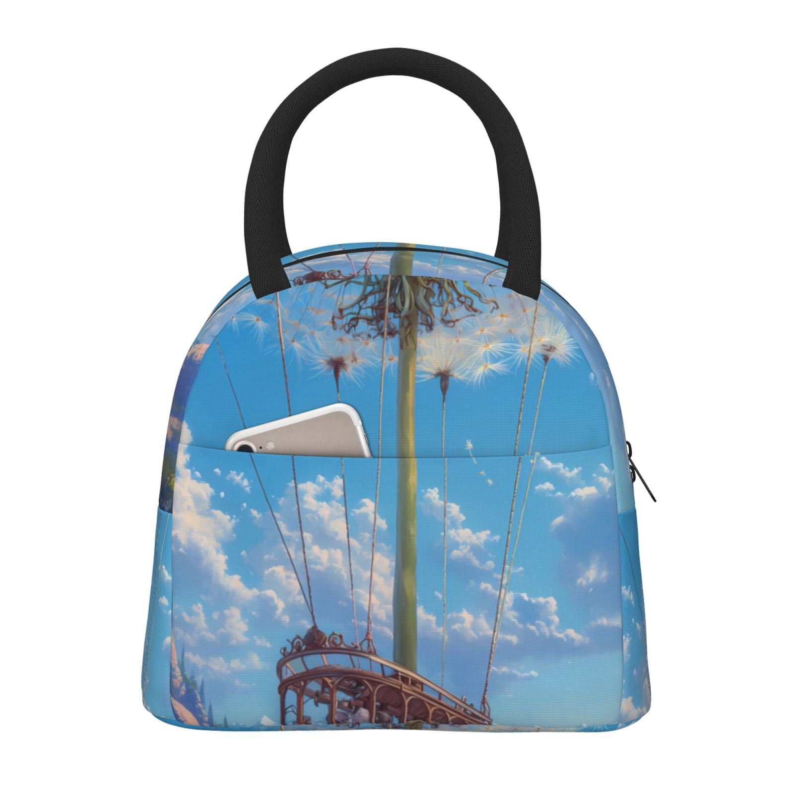 Daiia Dandelion Hot Air Balloon Pattern Lunch Bag , Insulated Lunch Box ...