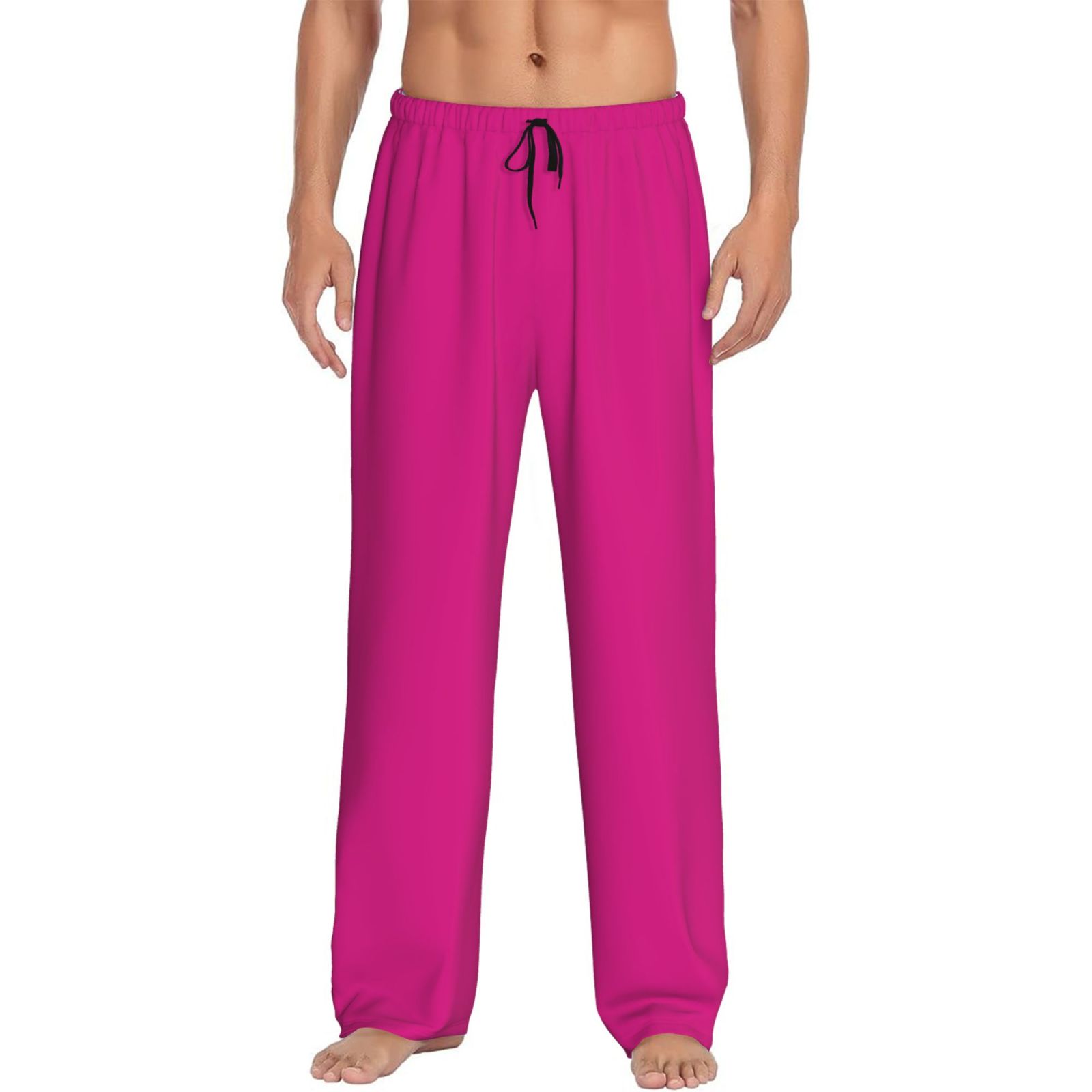 Daiia Darkmagenta Men's Sleep Pant with Pockets and Drawstring,Pajama ...