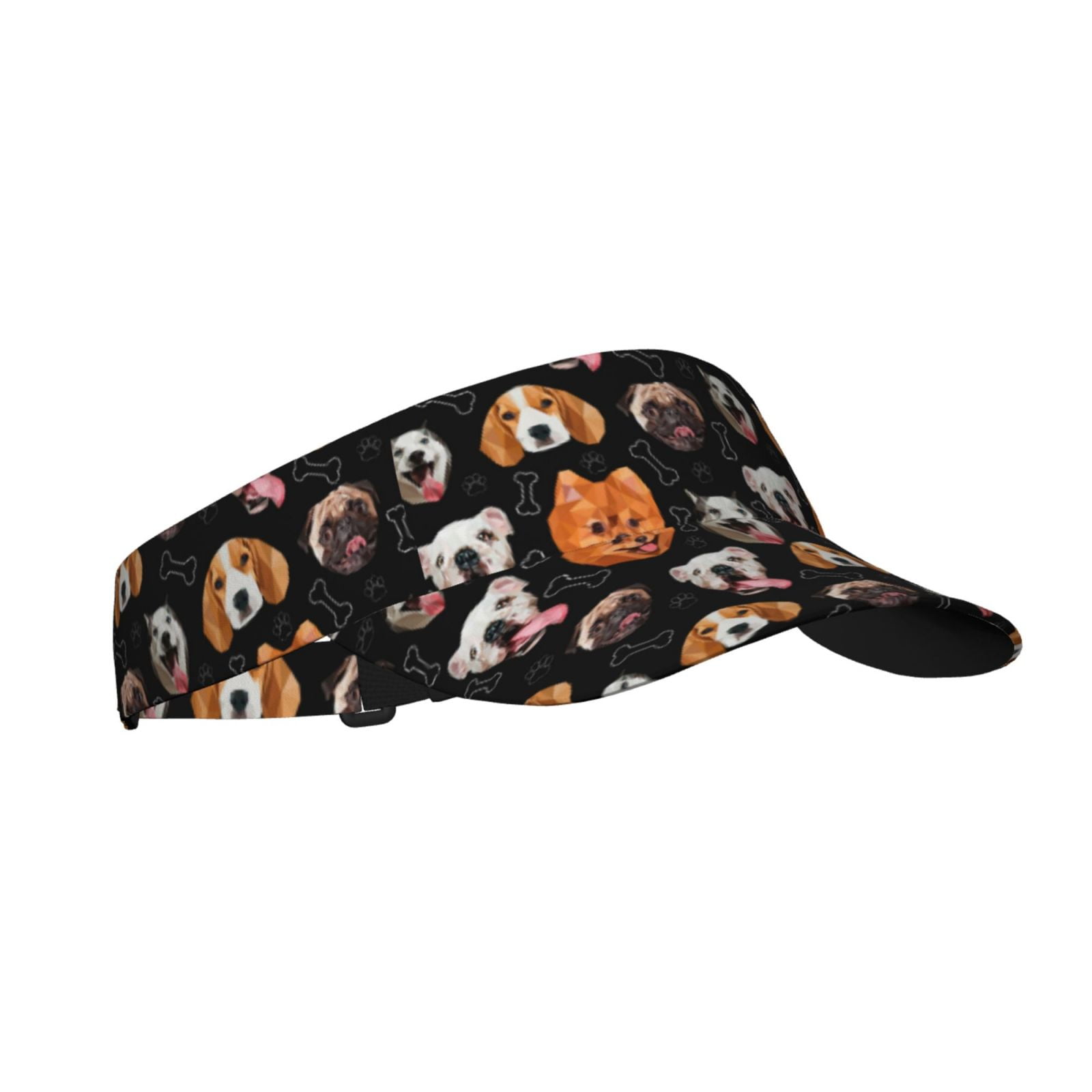 Daiia Different Breeds Of Dogs Pattern Sport Sun Visor Hats Visor Cap ...