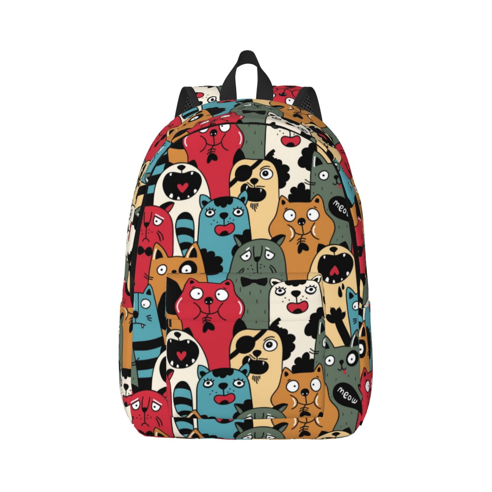Daiia Different Cats 1 Vintage Canvas Backpack for Men and Women ...