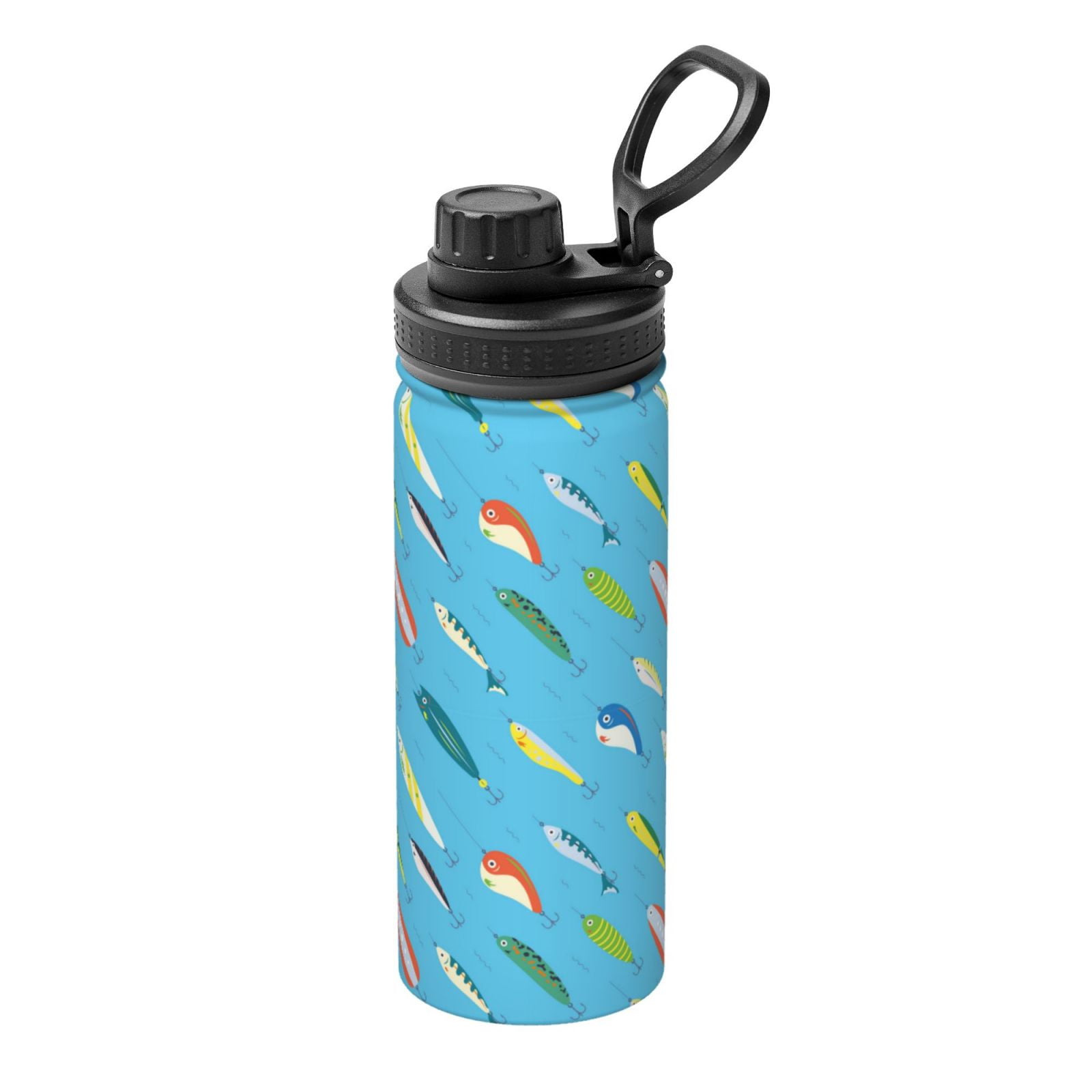 Daiia Different Color Fishing Bait Printed 18 OZ Sports Insulated ...