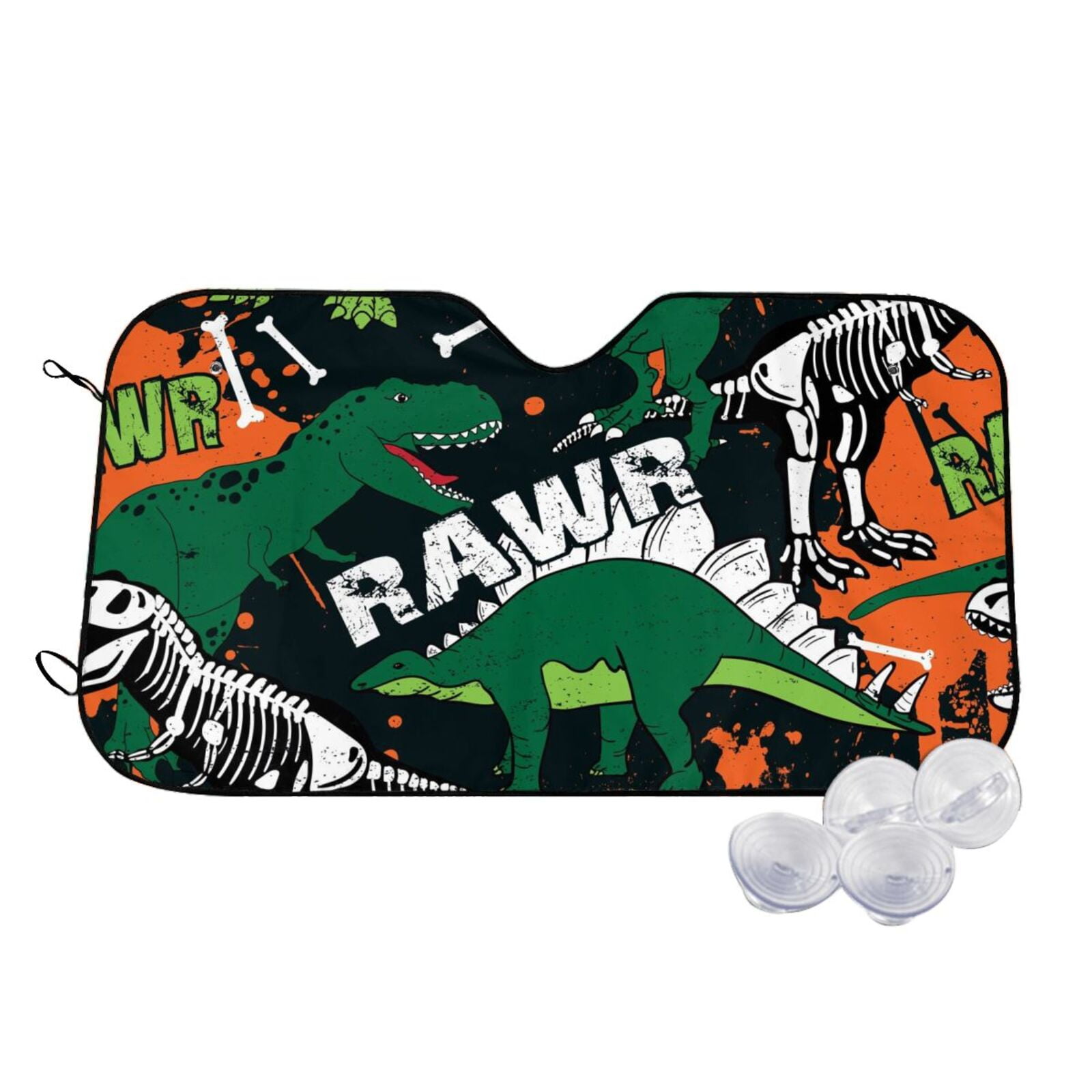 Daiia Dinosaur Skeleton Windshield Sun Shade for Car SUV Truck (Medium ...