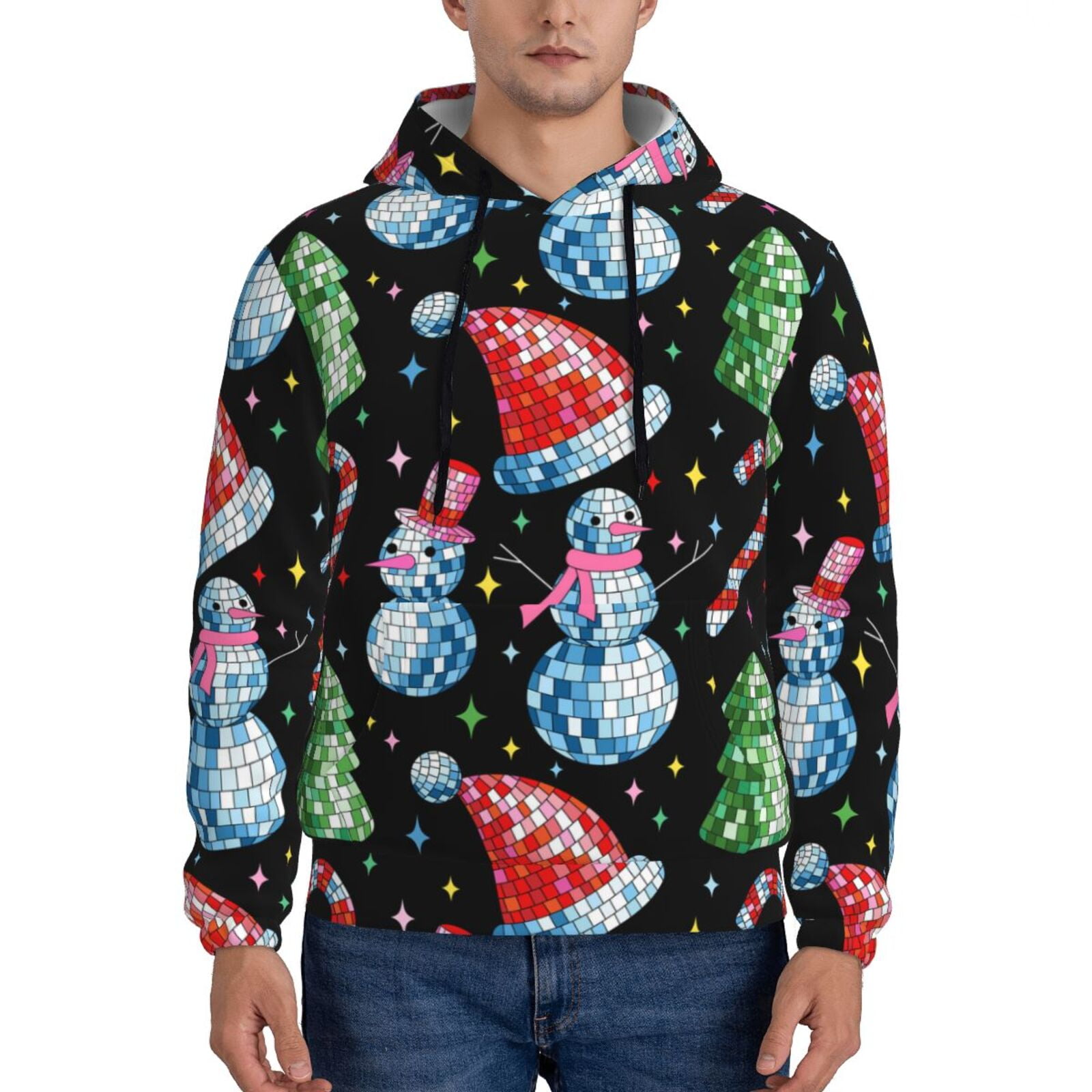 Daiia Disco Mirror Ball Snowman for Men's Fashion Hoodies & Sweatshirts ...