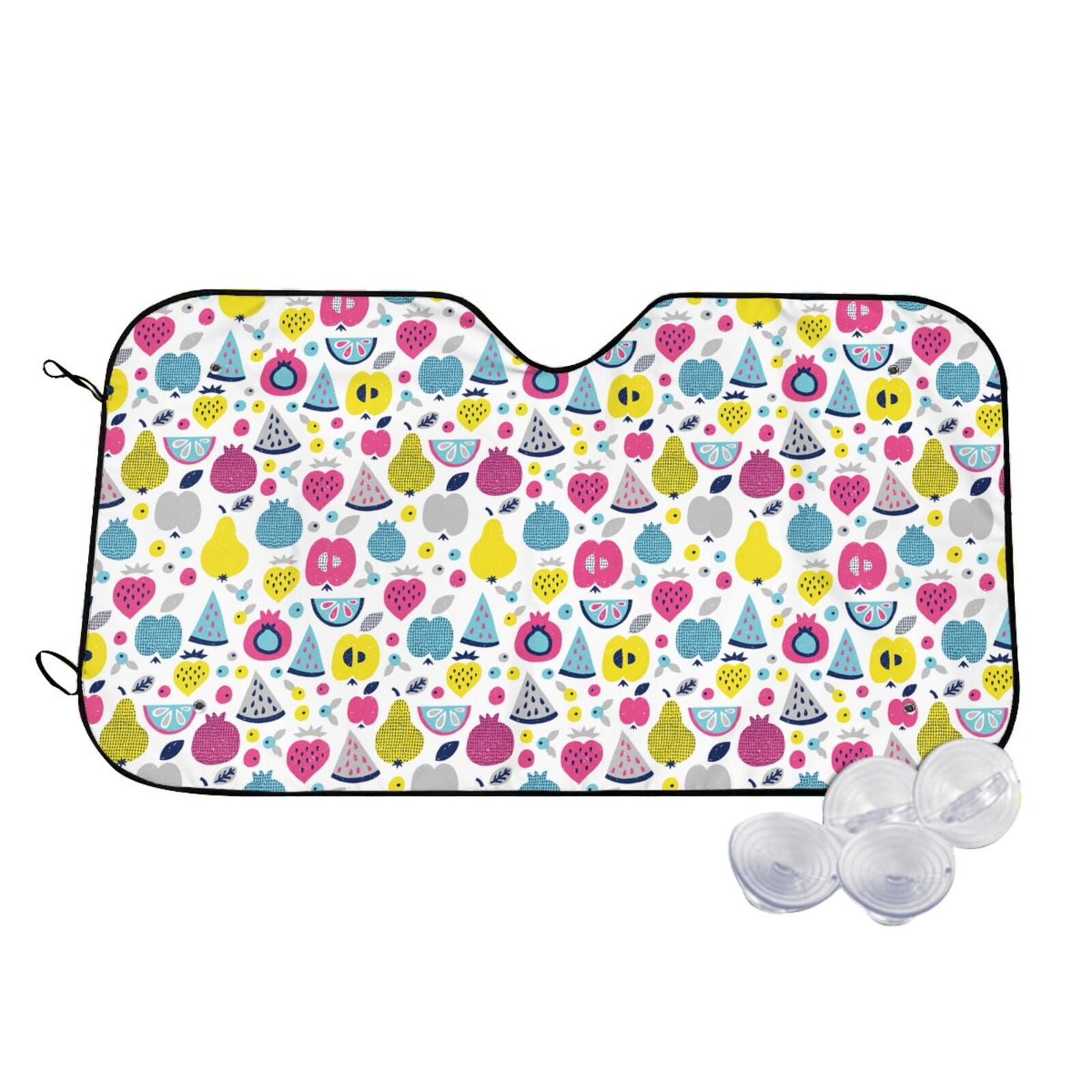 Daiia Doodle Fruits Windshield Sun Shade for Car SUV Truck (Medium ...