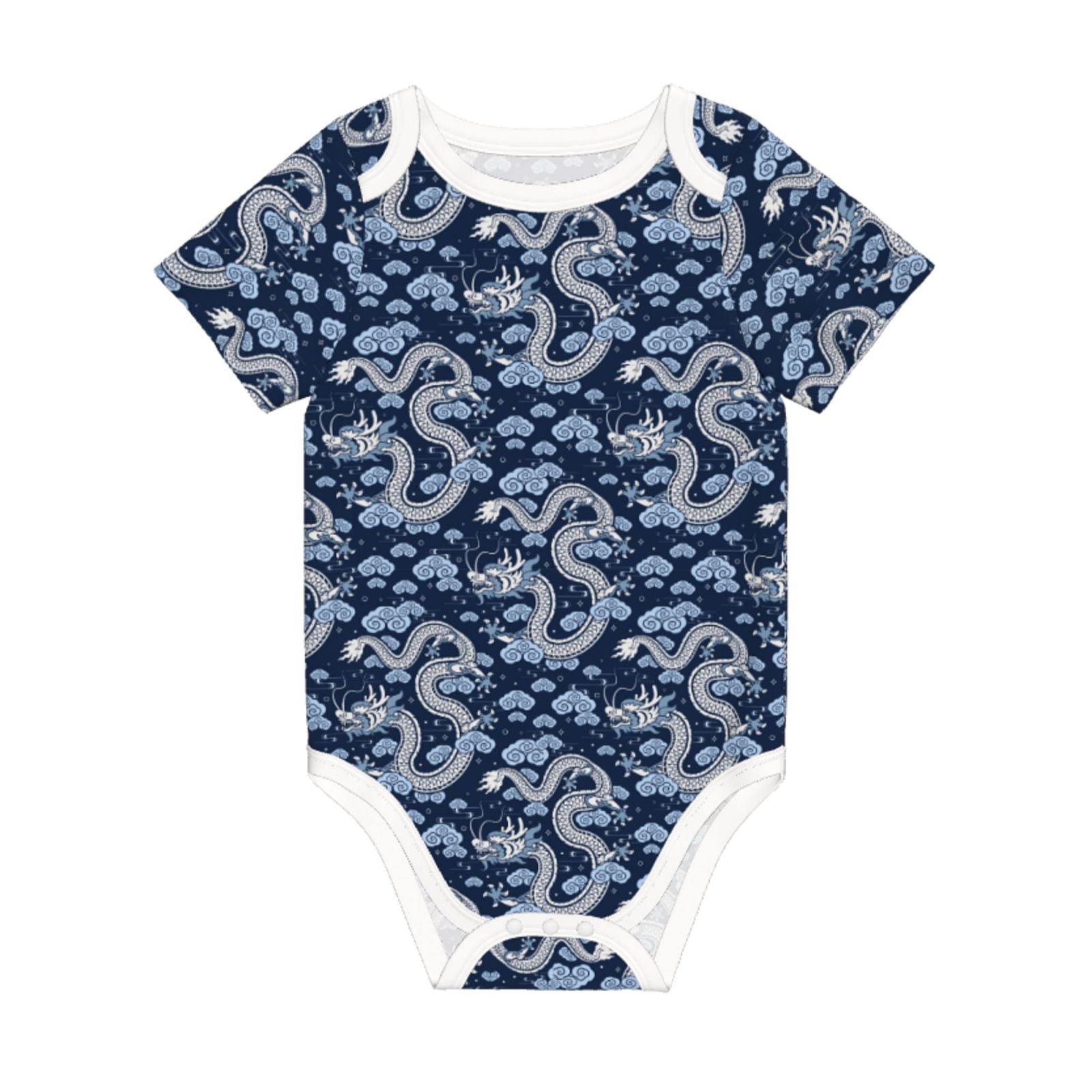 Daiia Dragons Printed Unisex-Baby Short Sleeve Onesies Bodysuits Baby ...