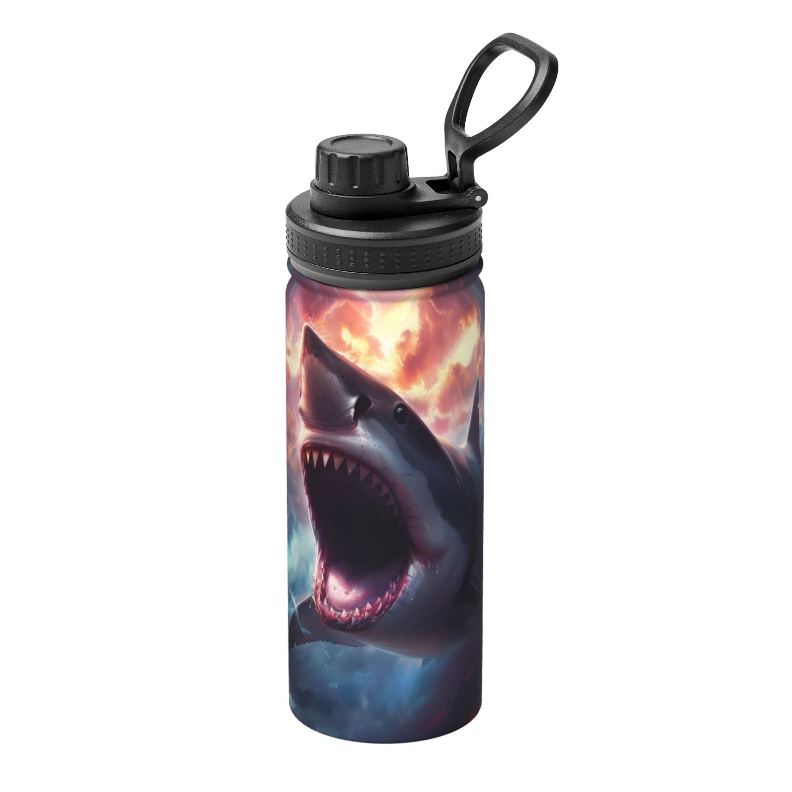 Daiia Dramatic Shark Attack Printed 18 OZ Sports Insulated Kettle ...