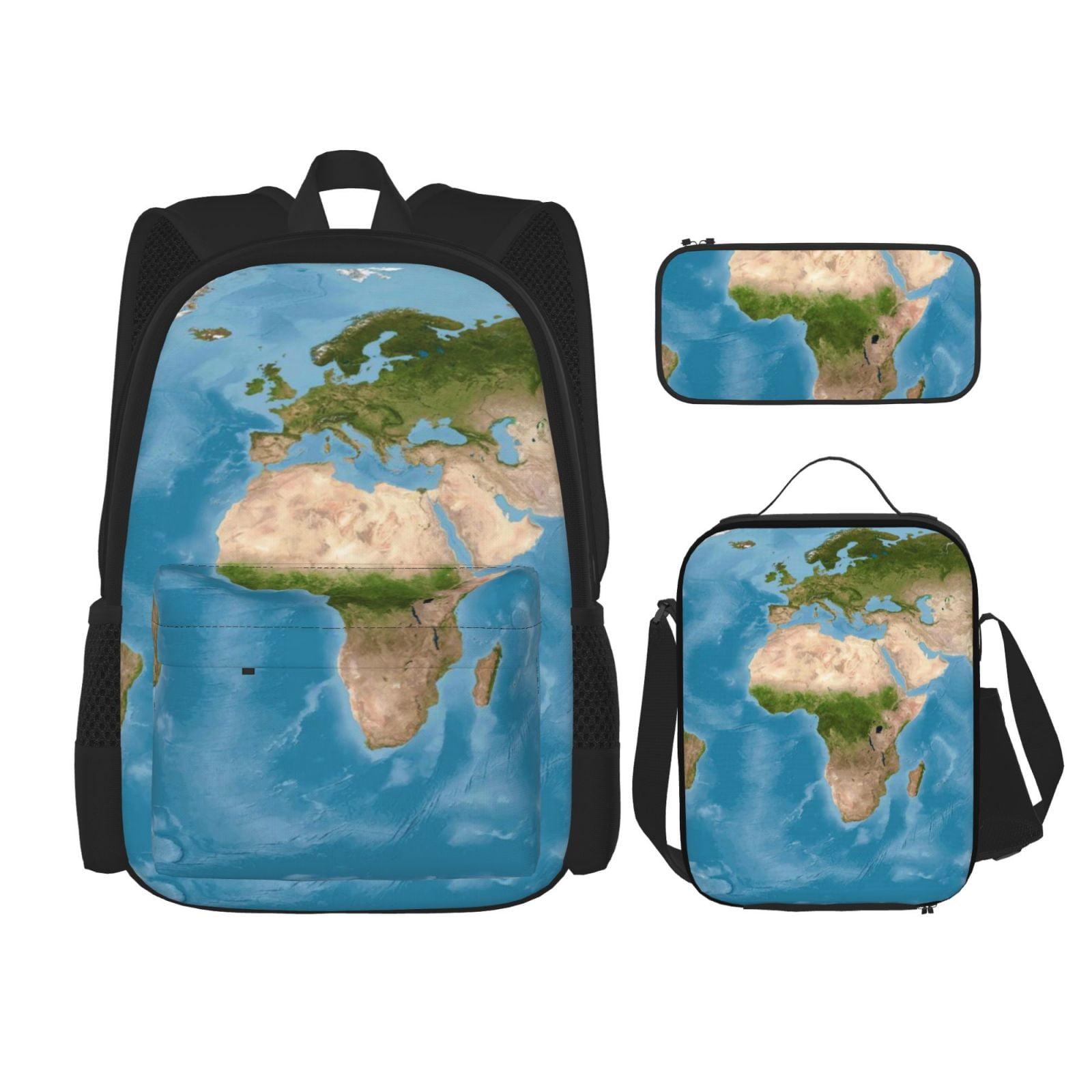 Daiia Earth View World Map School Bag Set -Backpack with Pencil Case ...