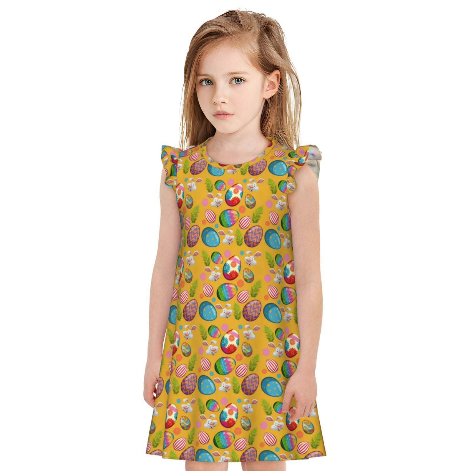 Daiia Easter Print Girls Nightgowns, Unicorn Nightgown Princess Pajama ...