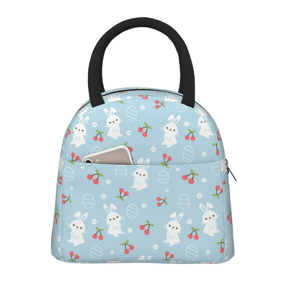 Daiia Easter Rabbit Pattern Lunch Bag , Insulated Lunch Box, Small ...