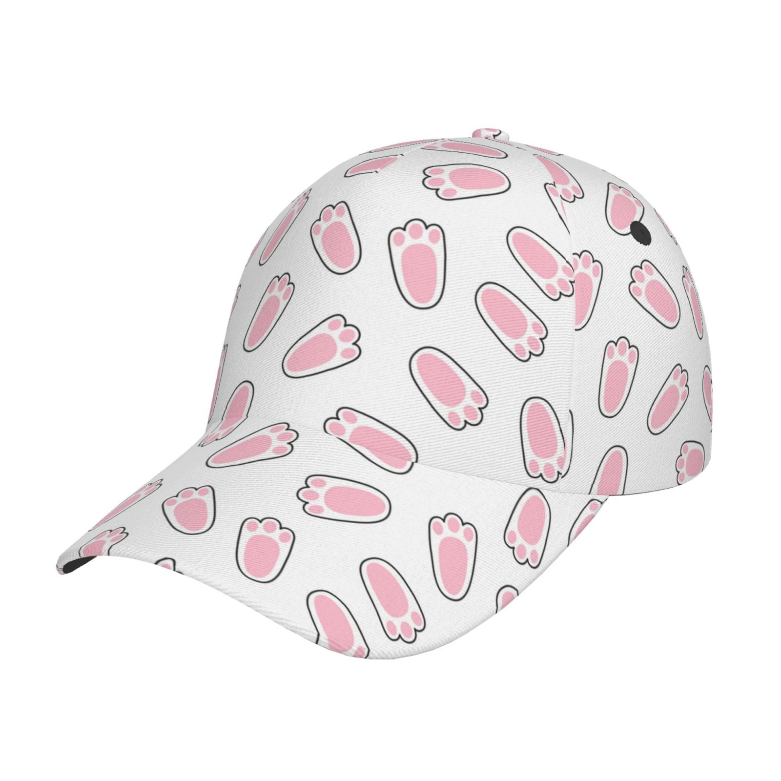 Daiia Easter bunny footprint print Baseball Cap Men Women Golf Dad Hat ...