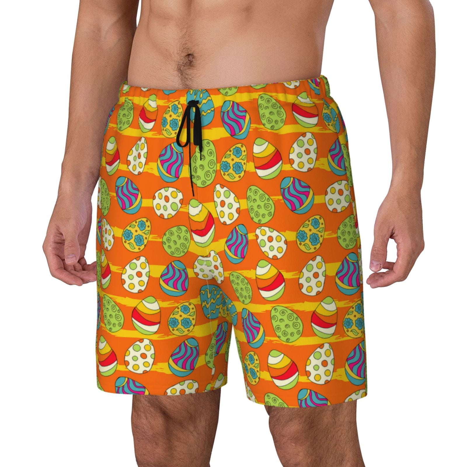 Daiia Easter eggs Pattern Mens Swim Trunks Swim Shorts Quick Dry Swim ...