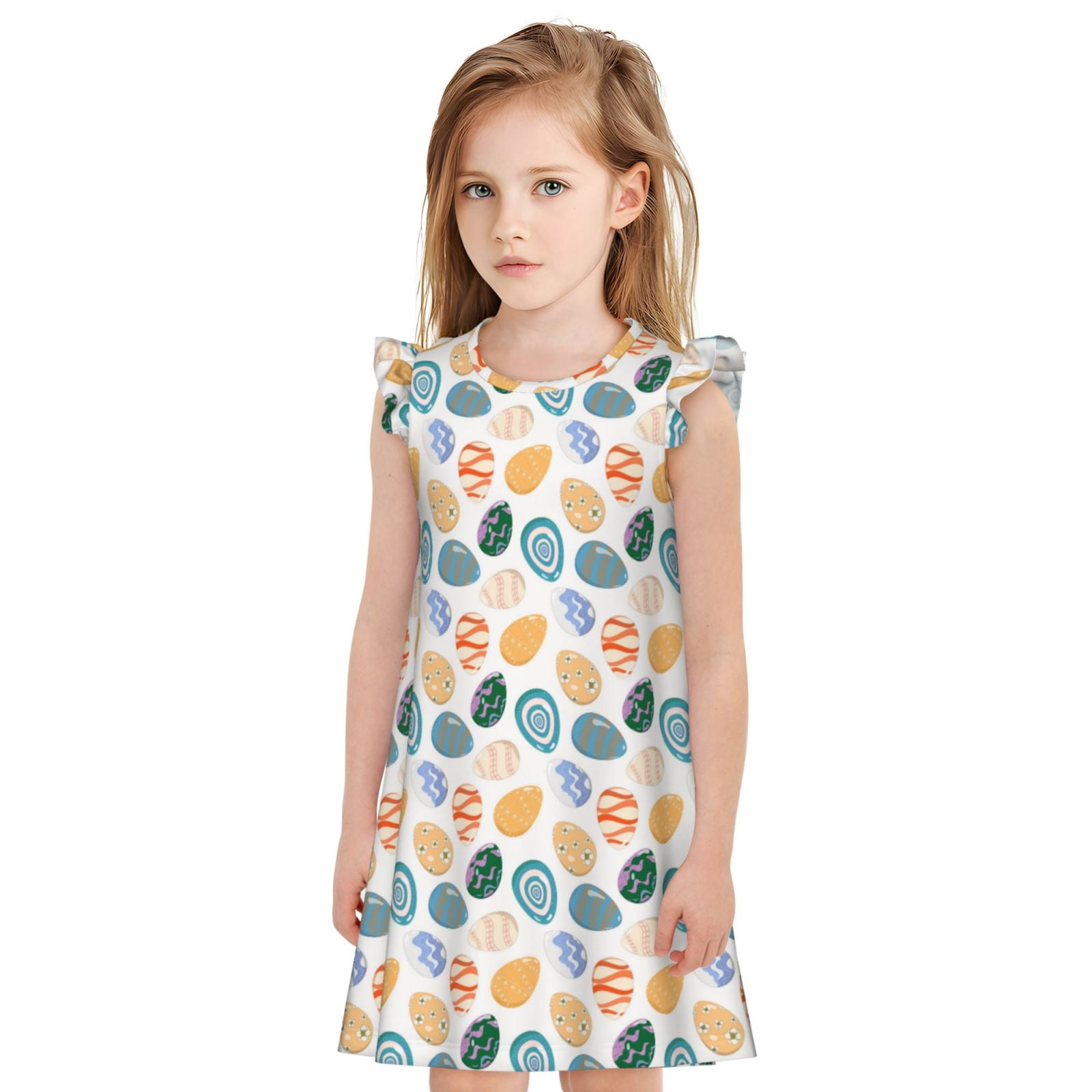 Daiia Easter eggs Print Girls Nightgowns, Unicorn Nightgown Princess ...