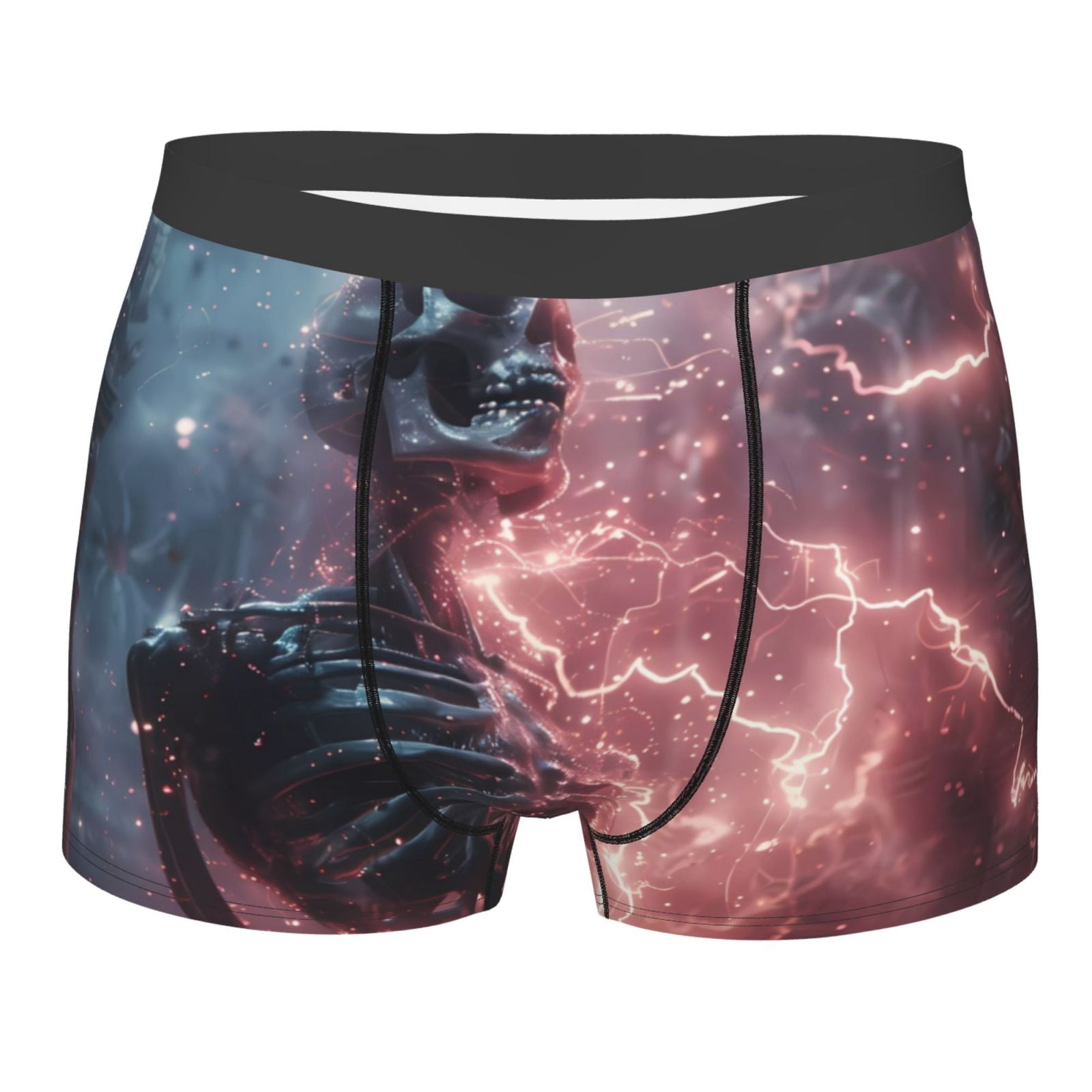 Daiia Electric Skeleton Surrealism Men's Underwear Boxer Briefs, Cotton ...