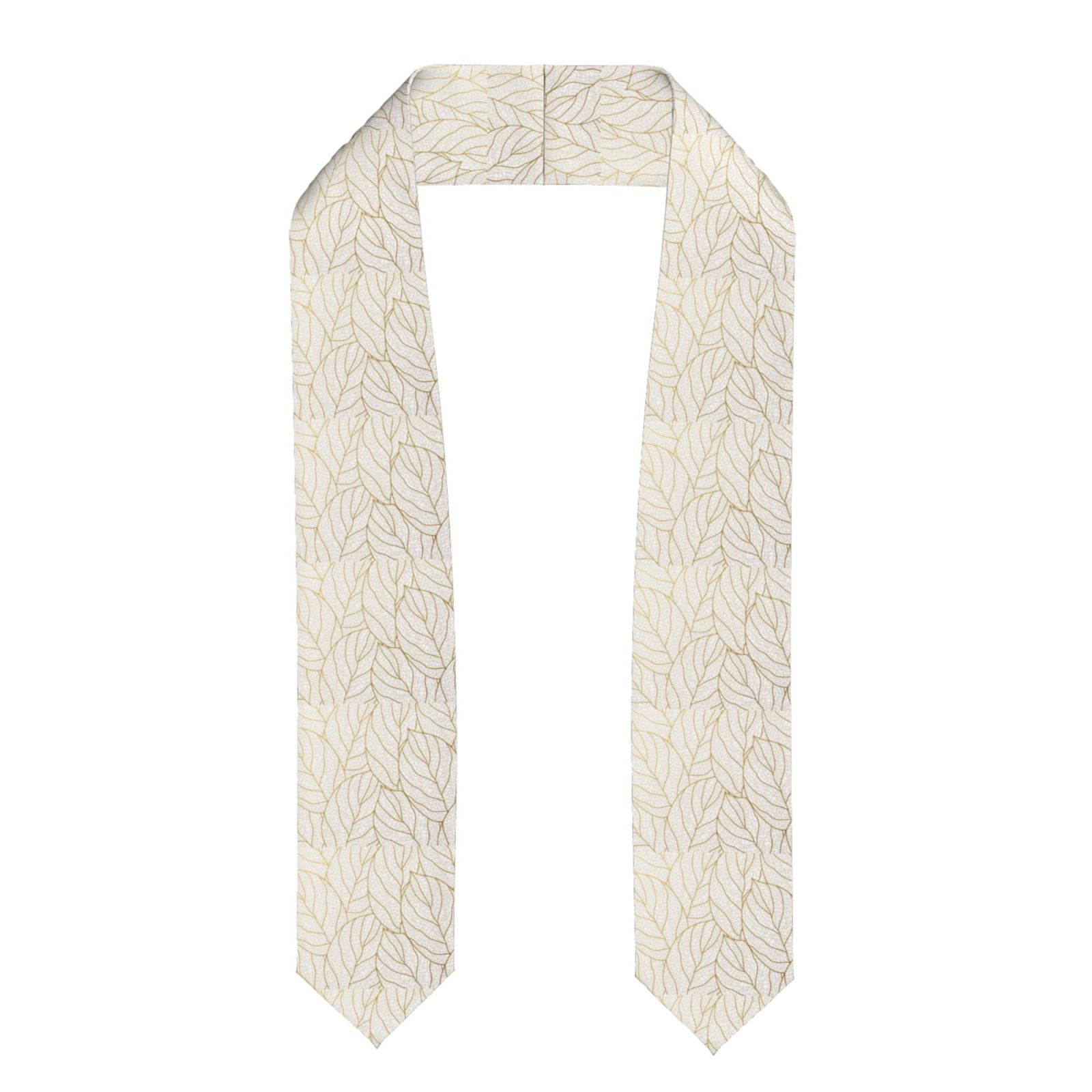 Daiia Elegant Gold Leaf Pattern Pattern Graduation Shawl Stole – Satin ...