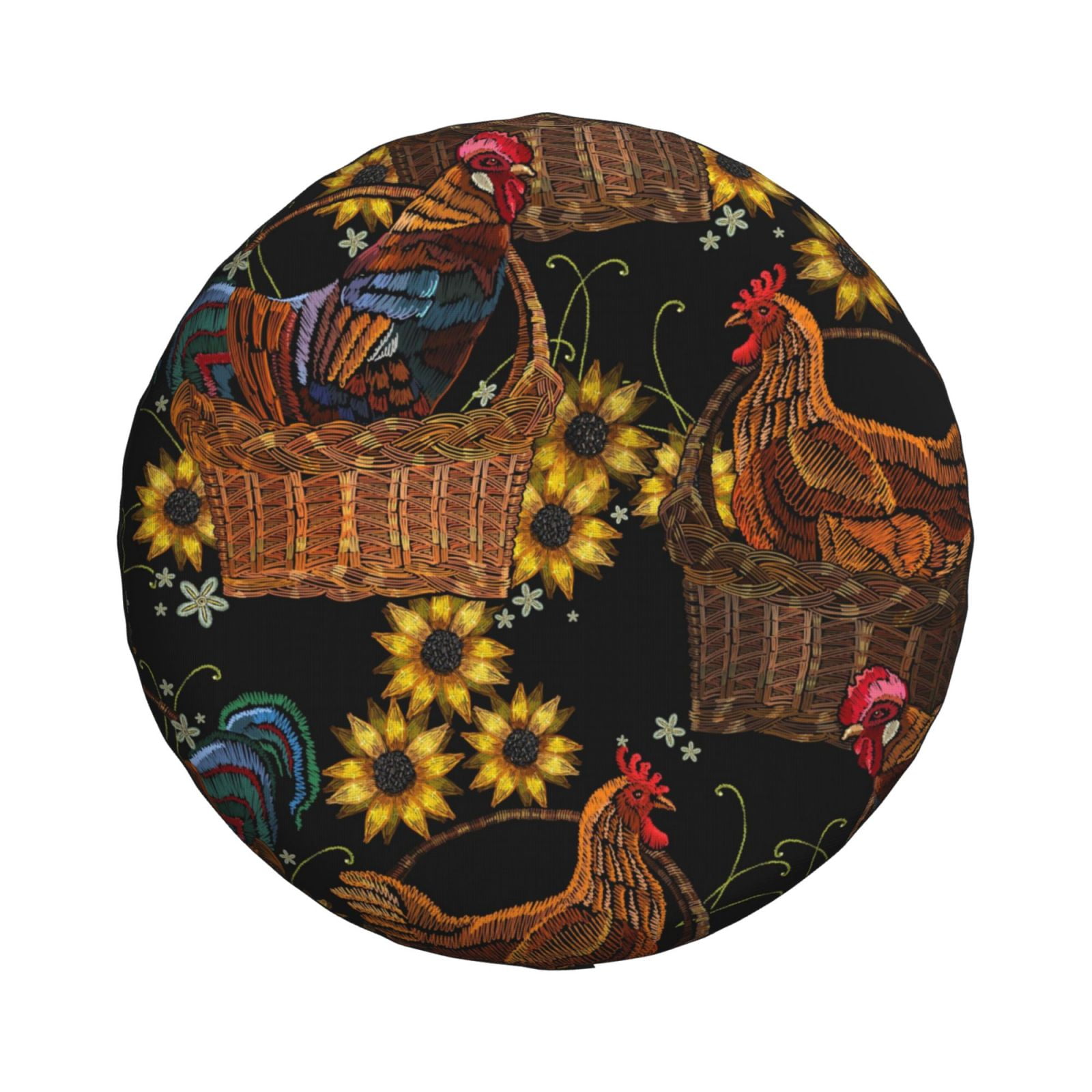 Daiia Embroidery Chicken Rooster Tire Covers , Travel Trailer Camper ...