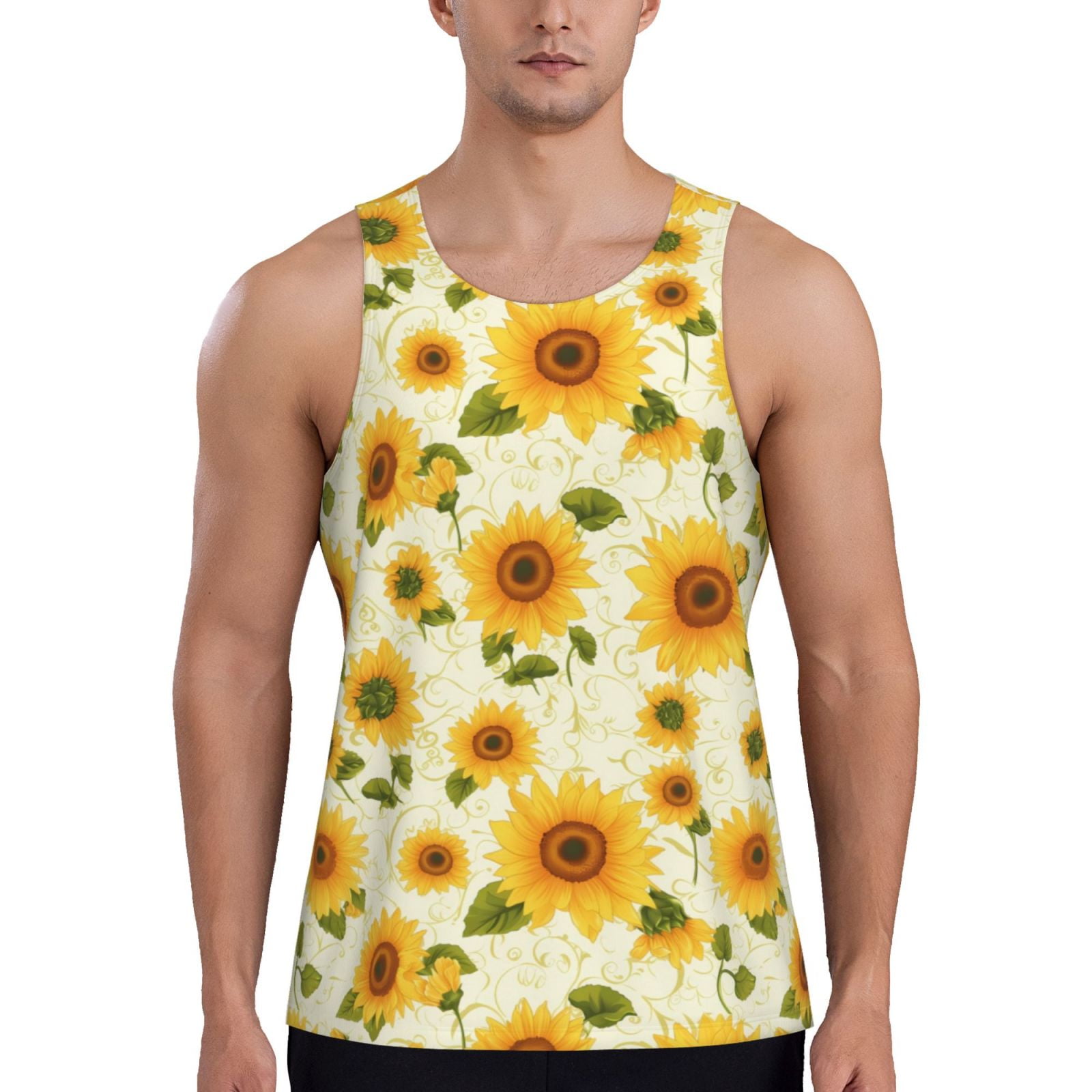 Daiia European-style Pattern Sunflower Printed Men's Quick Dry Fit ...
