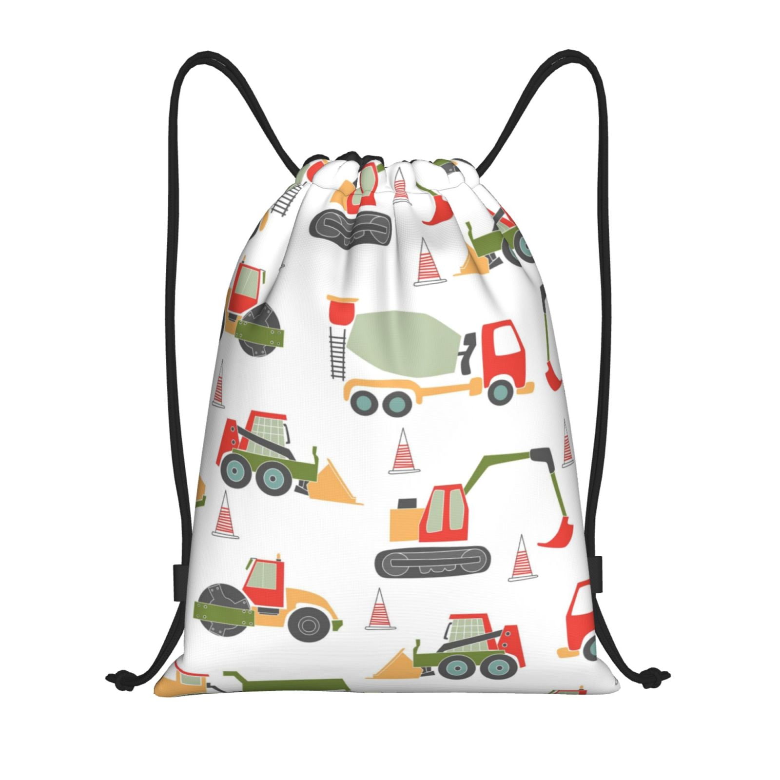 Daiia Excavator Pattern Drawstring Backpack, Gym Bag, Lightweight ...