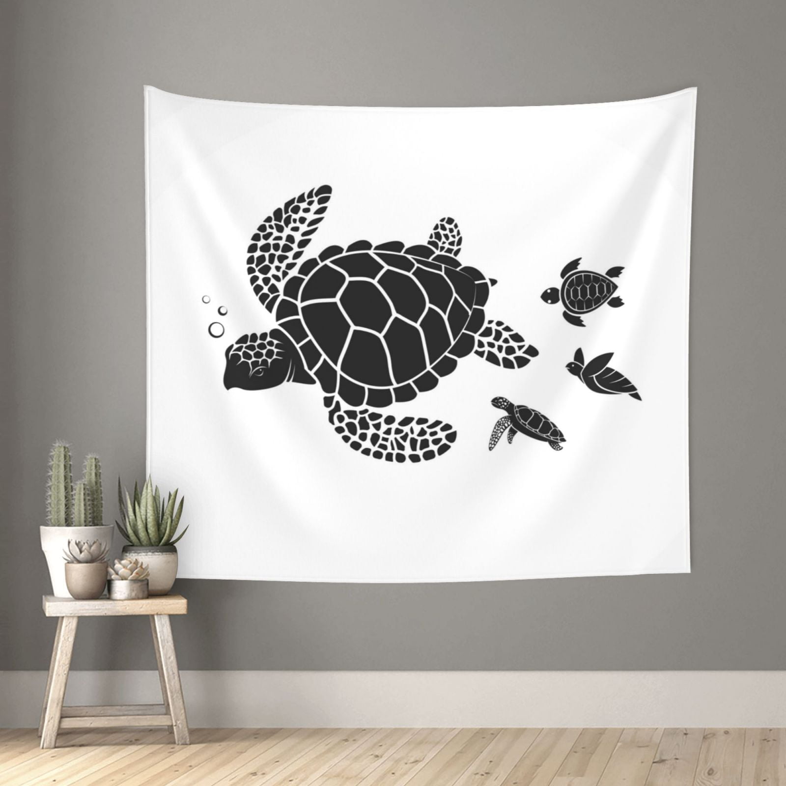 Daiia Family Of Sea Turtles Pattern Tapestry 60x51 Inches Wall Hanging ...