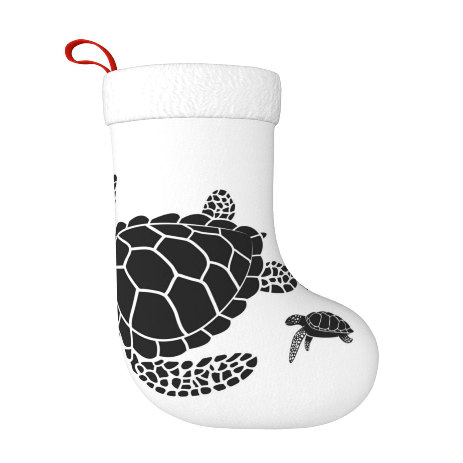 Daiia Family Of Sea Turtles Print Christmas Stocking，18"Large Knitted ...