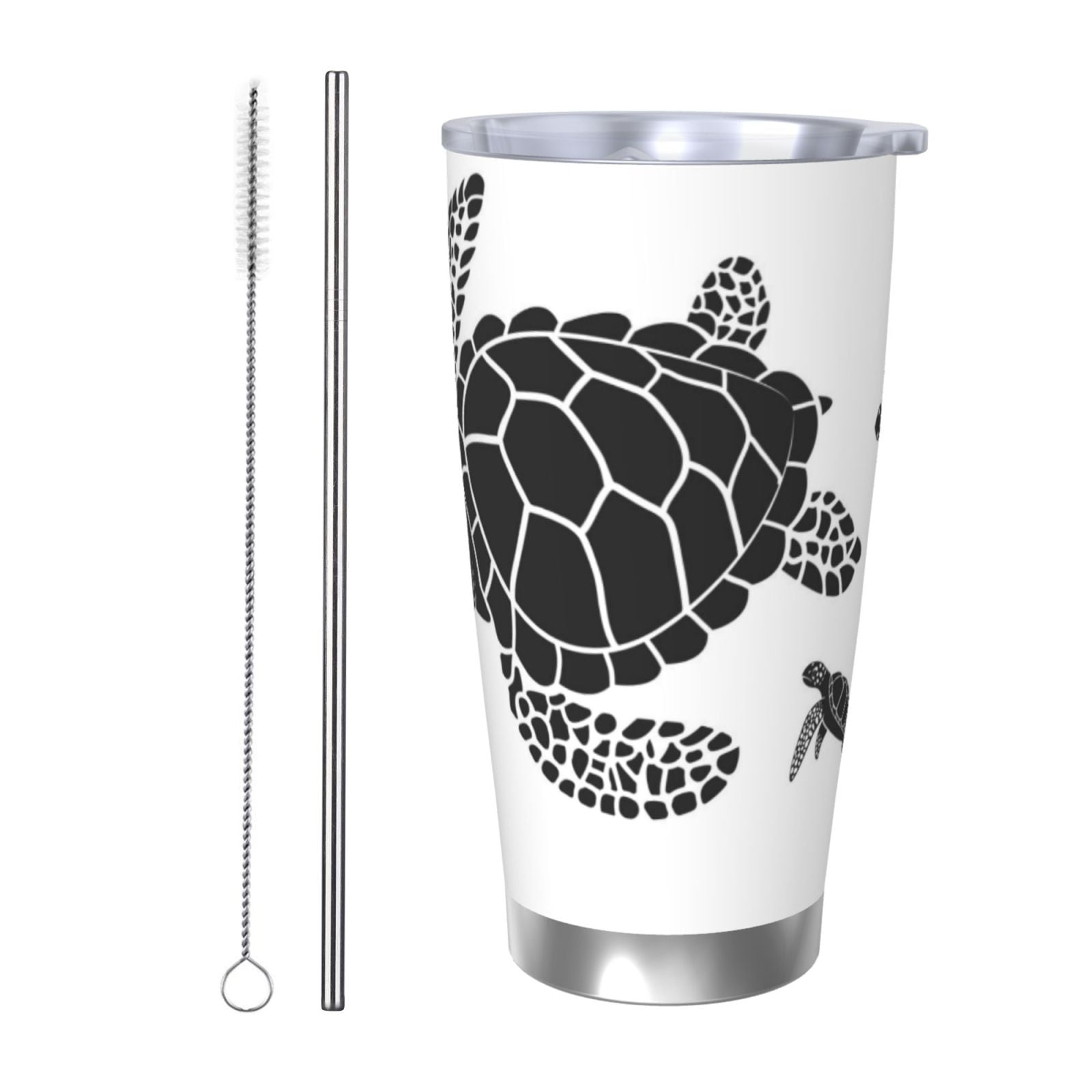 Daiia Family Of Sea Turtles Printed 20oz Insulated Coffee Cup with ...