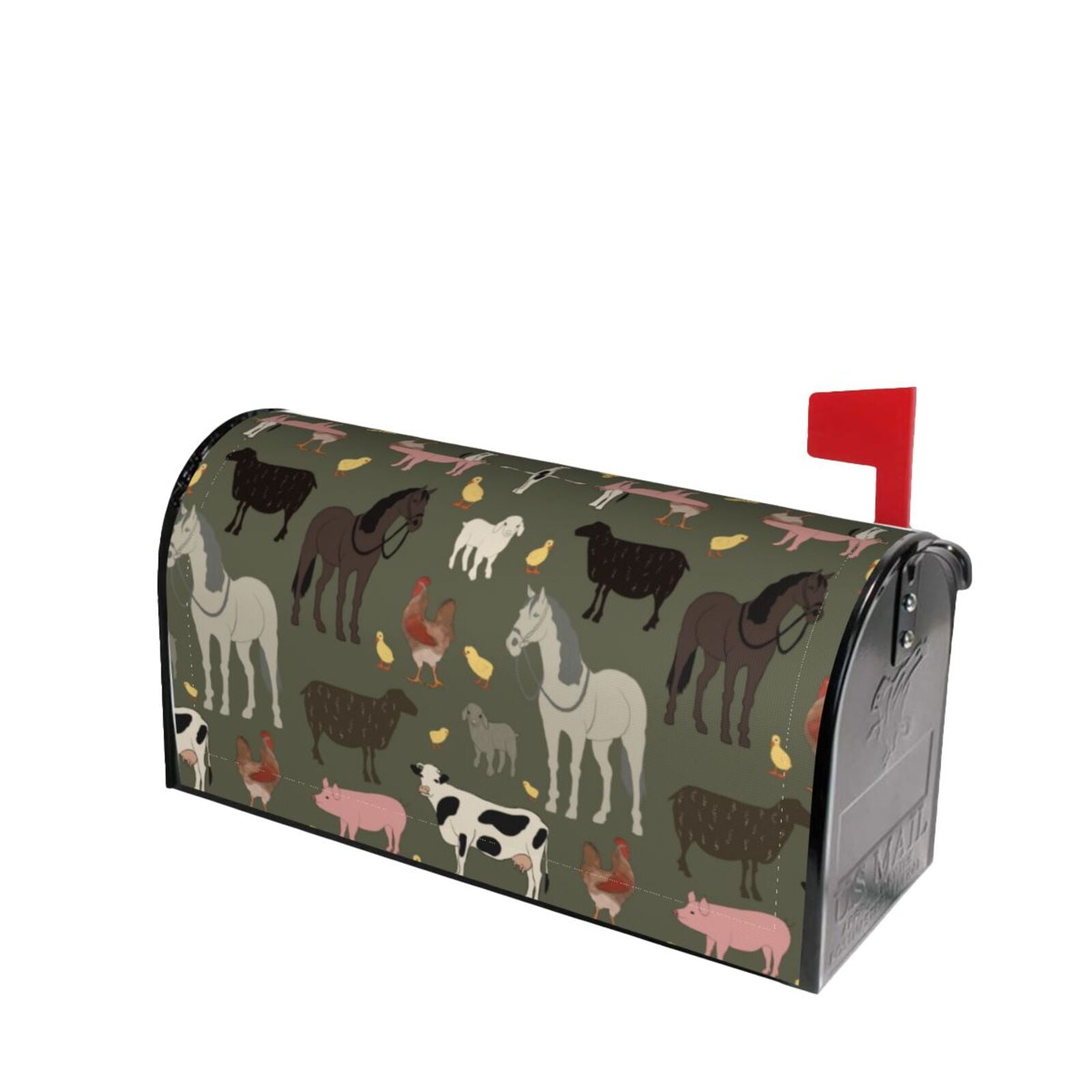 Daiia Farm Animals Mailbox Cover , Magnetic Welcome Mailbox Wraps Post ...