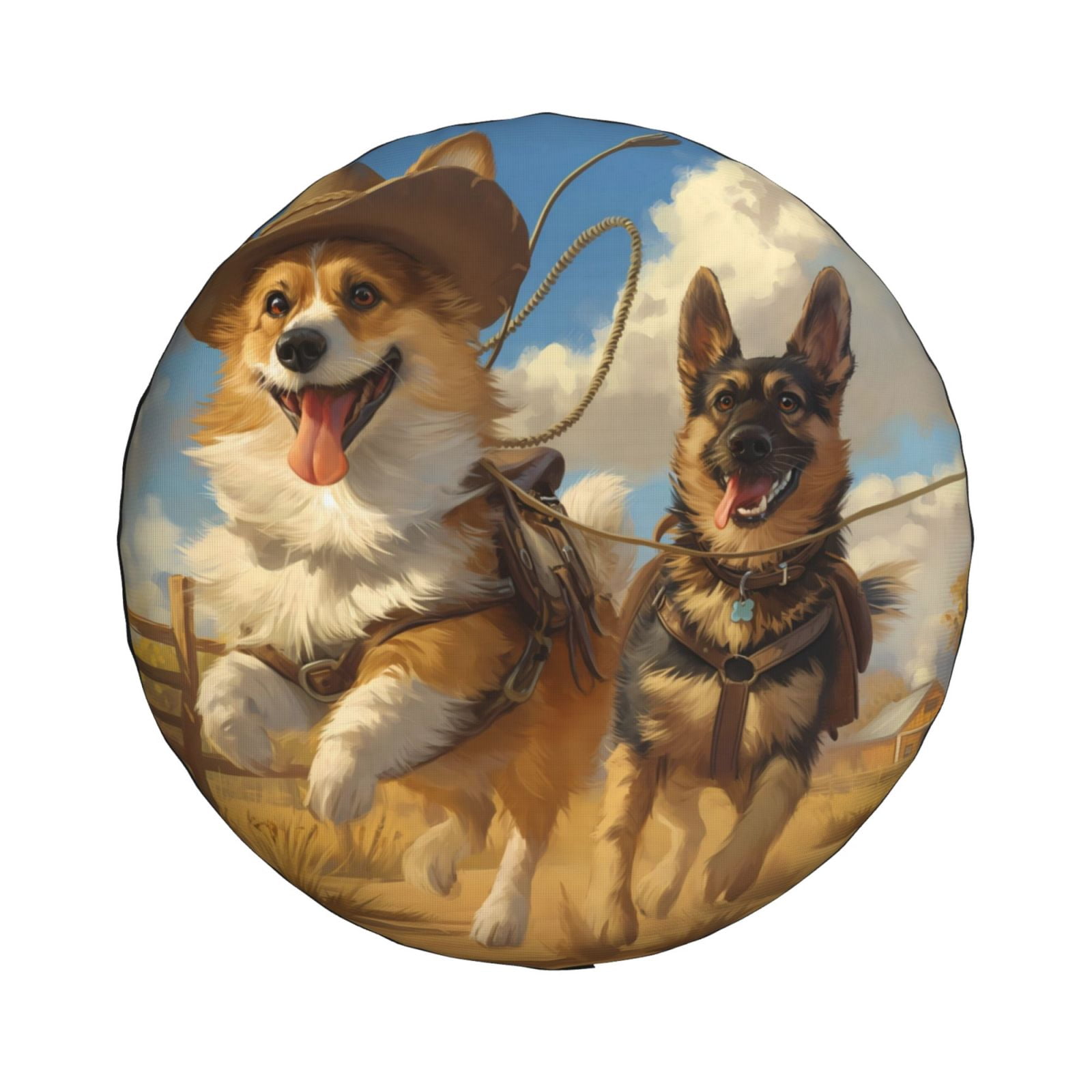 Daiia Farm Corgi German Shepherd Tire Covers , Travel Trailer Camper ...