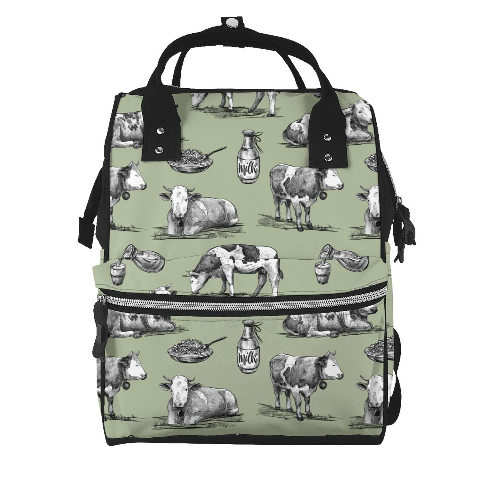 Daiia Farm Cows Large Capacity Baby Bag Waterproof Stylish Diaper Bag ...