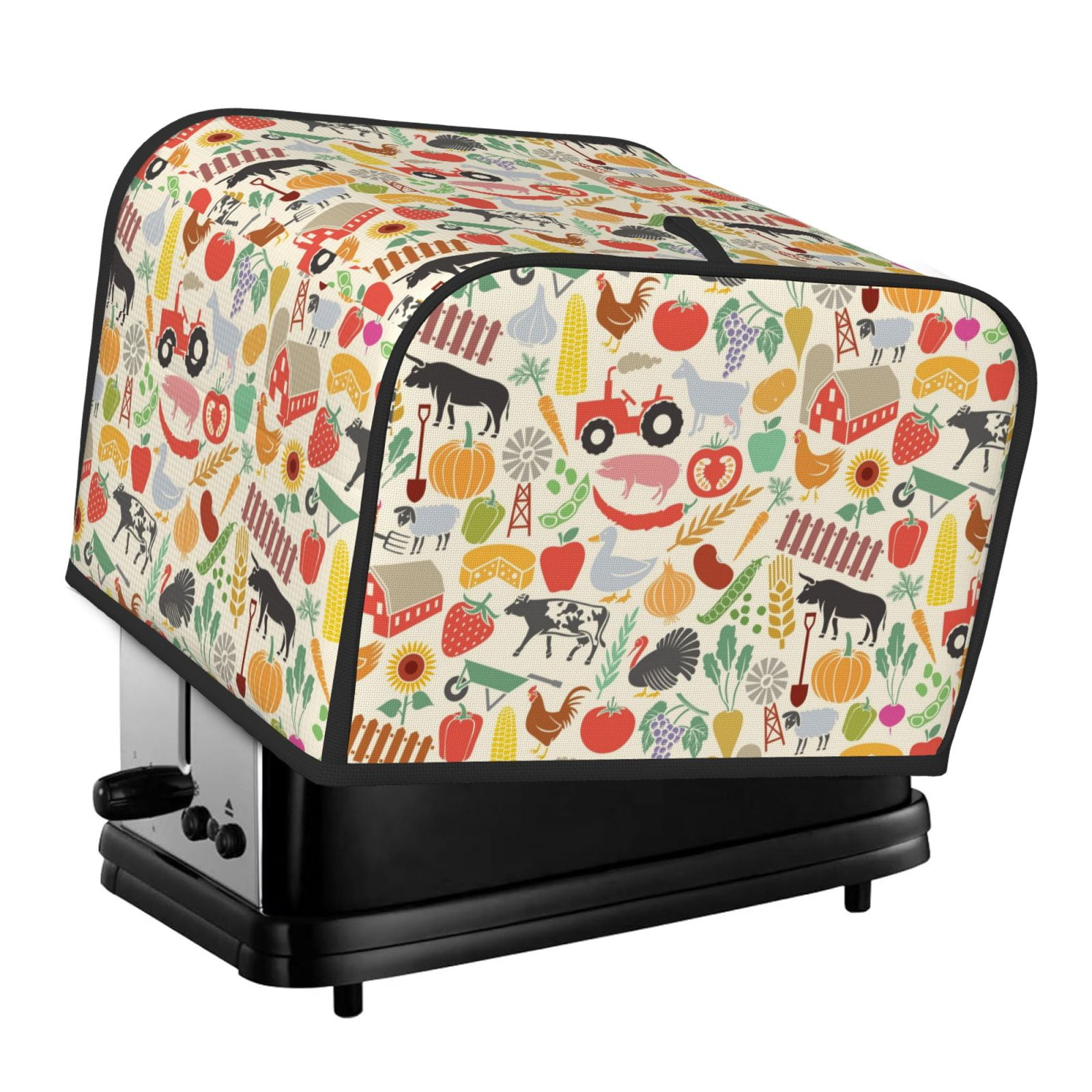 Daiia Farm Pattern 4 slice Toaster Cover, Toaster Appliance Dust-proof ...